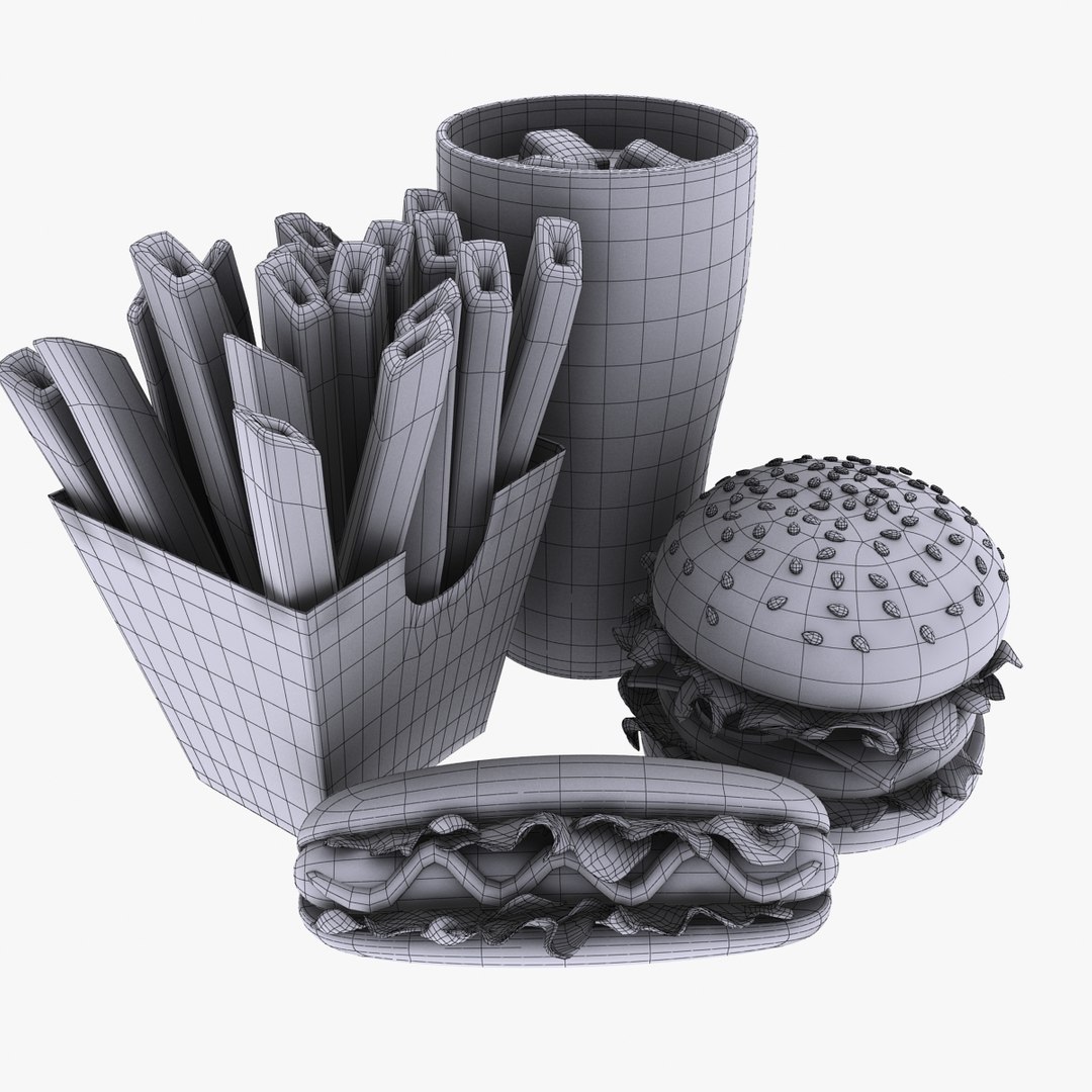 Fast food 3D - TurboSquid 1427379