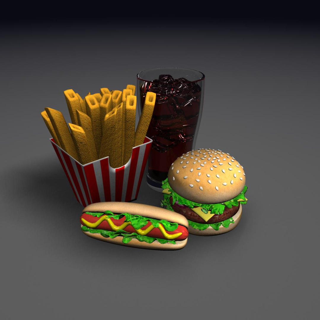 Fast food 3D - TurboSquid 1427379
