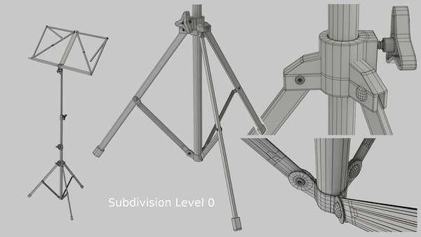 Music stand 3D model - TurboSquid 1635009