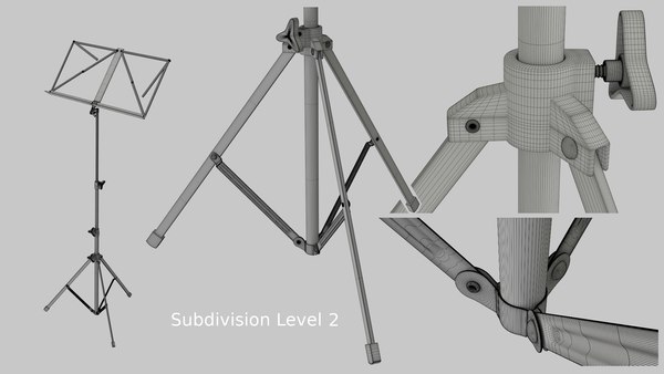 Music stand 3D model - TurboSquid 1635009