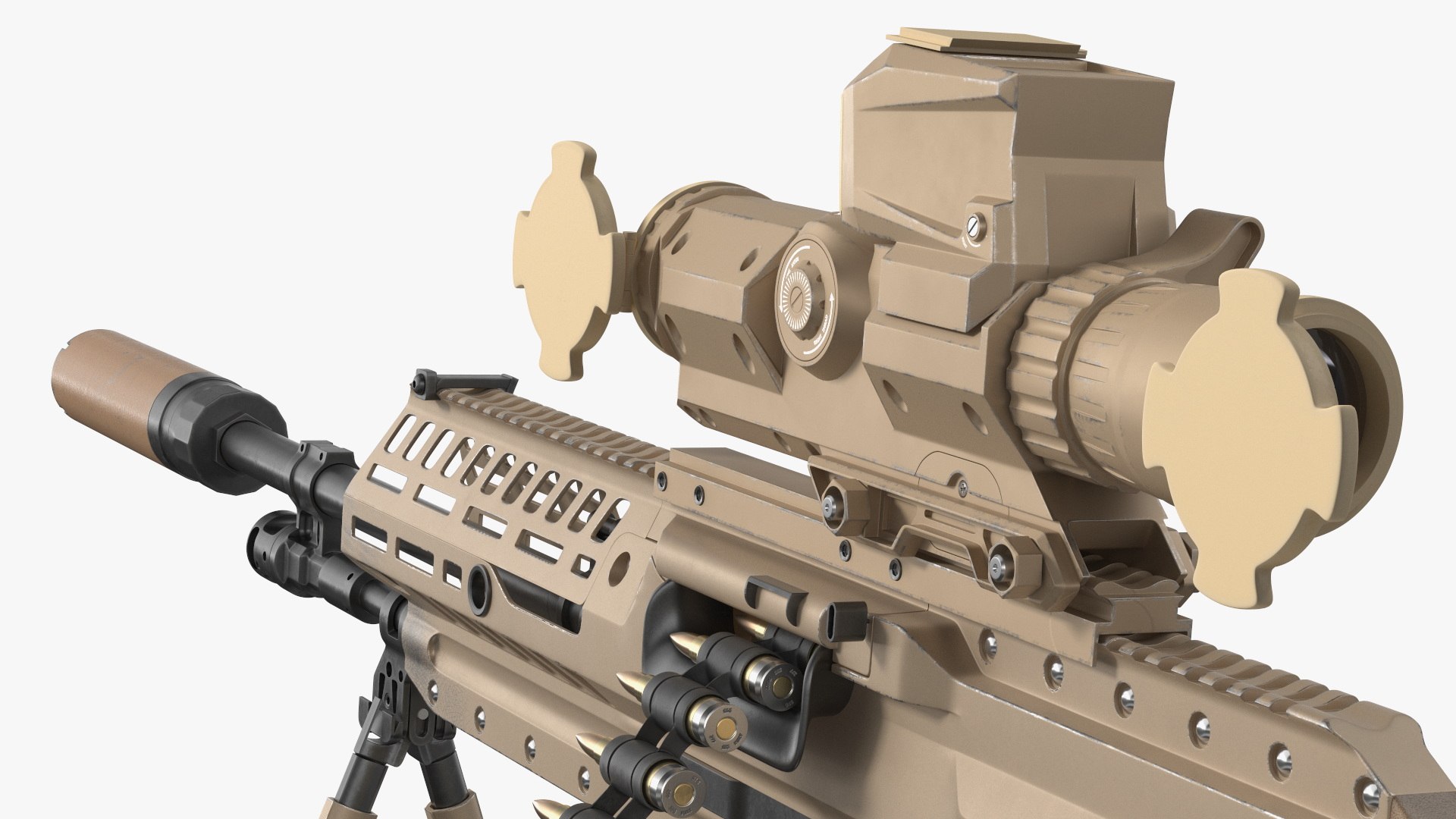 SIG XM250 Light Machine Gun With Scope 3D Model - TurboSquid 2412706