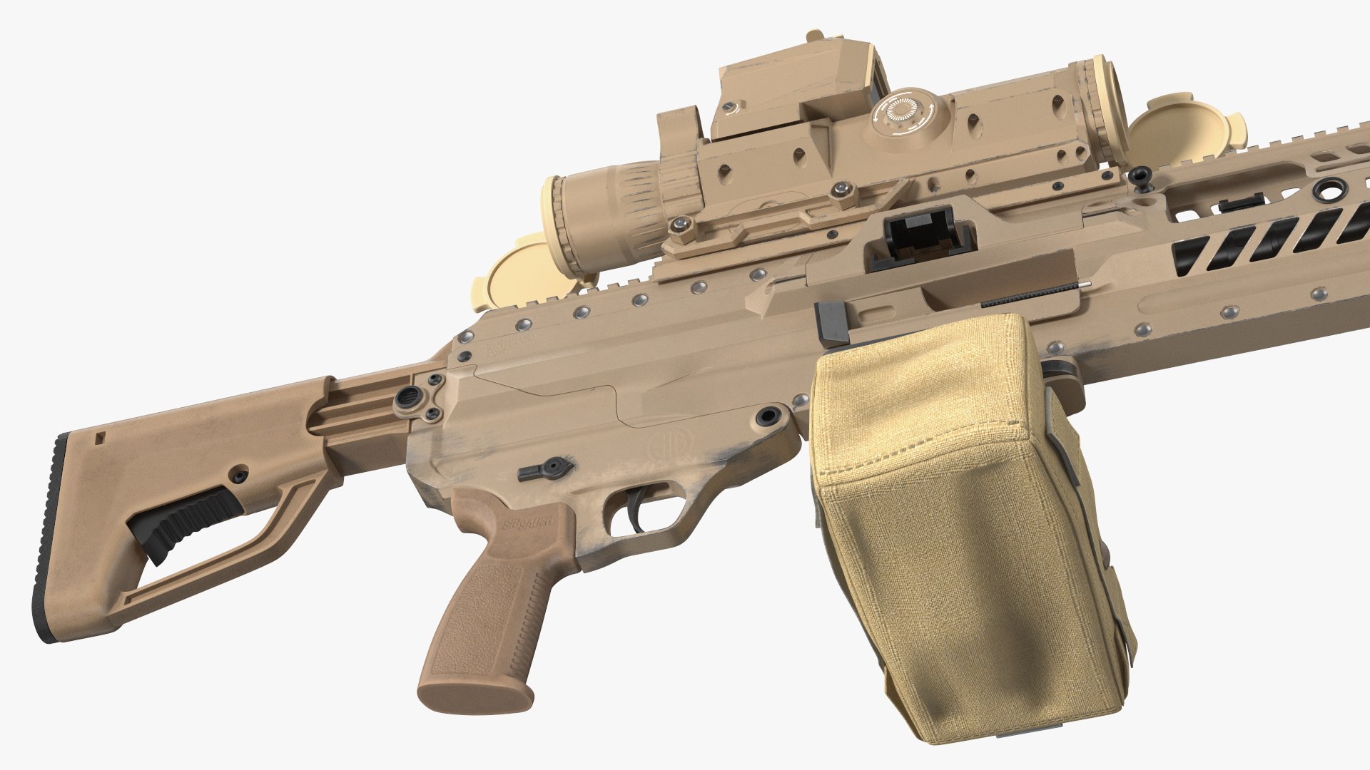 SIG XM250 Light Machine Gun With Scope 3D Model - TurboSquid 2412706