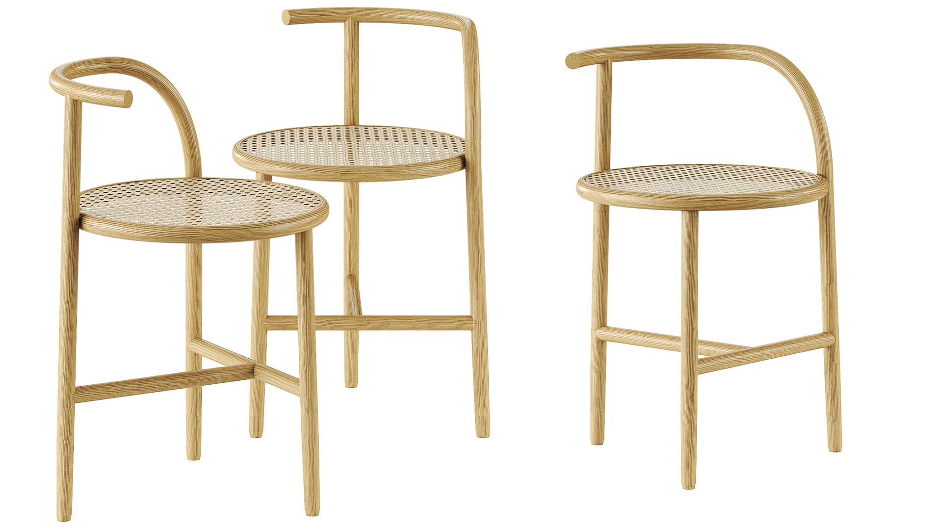 3D Single Wiener Gtv Design Curve Stool model - TurboSquid 2108932