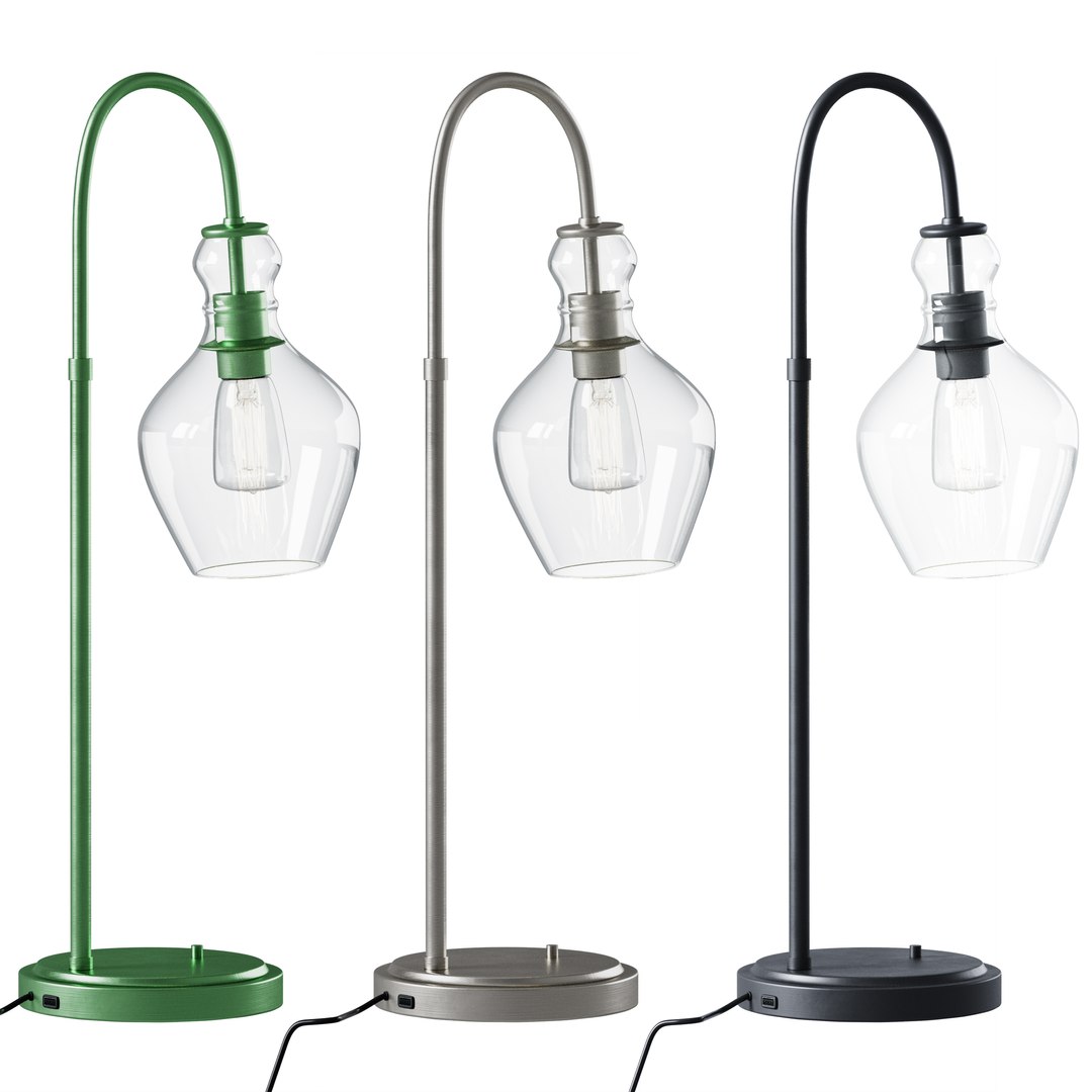 3D Flynn Recycled Glass USB Table Lamp - TurboSquid 1926234