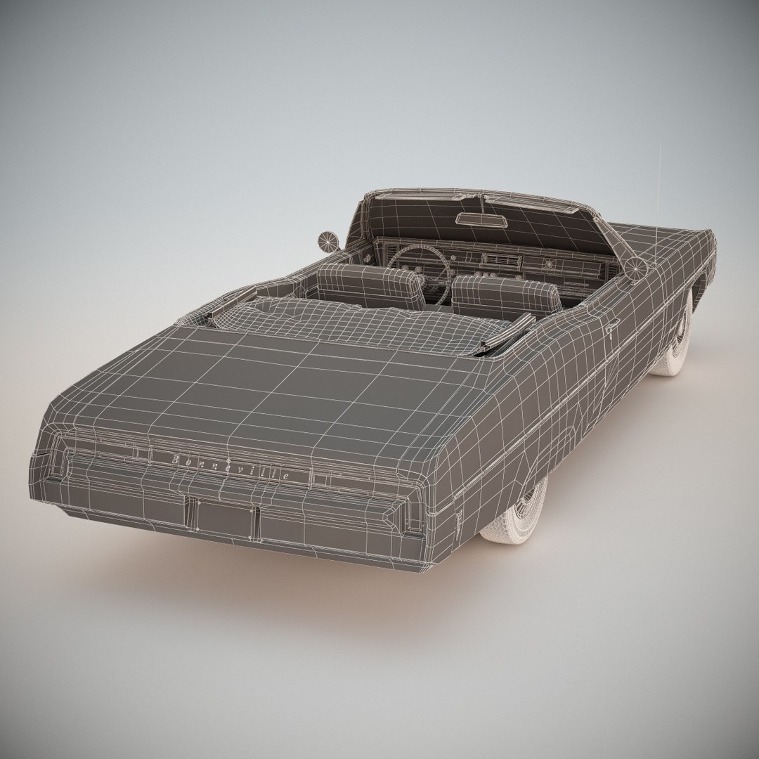 Pontiac Bonneville Convertible 3d Model