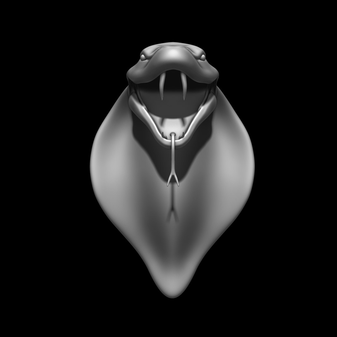 3d Snake Head Sculpture