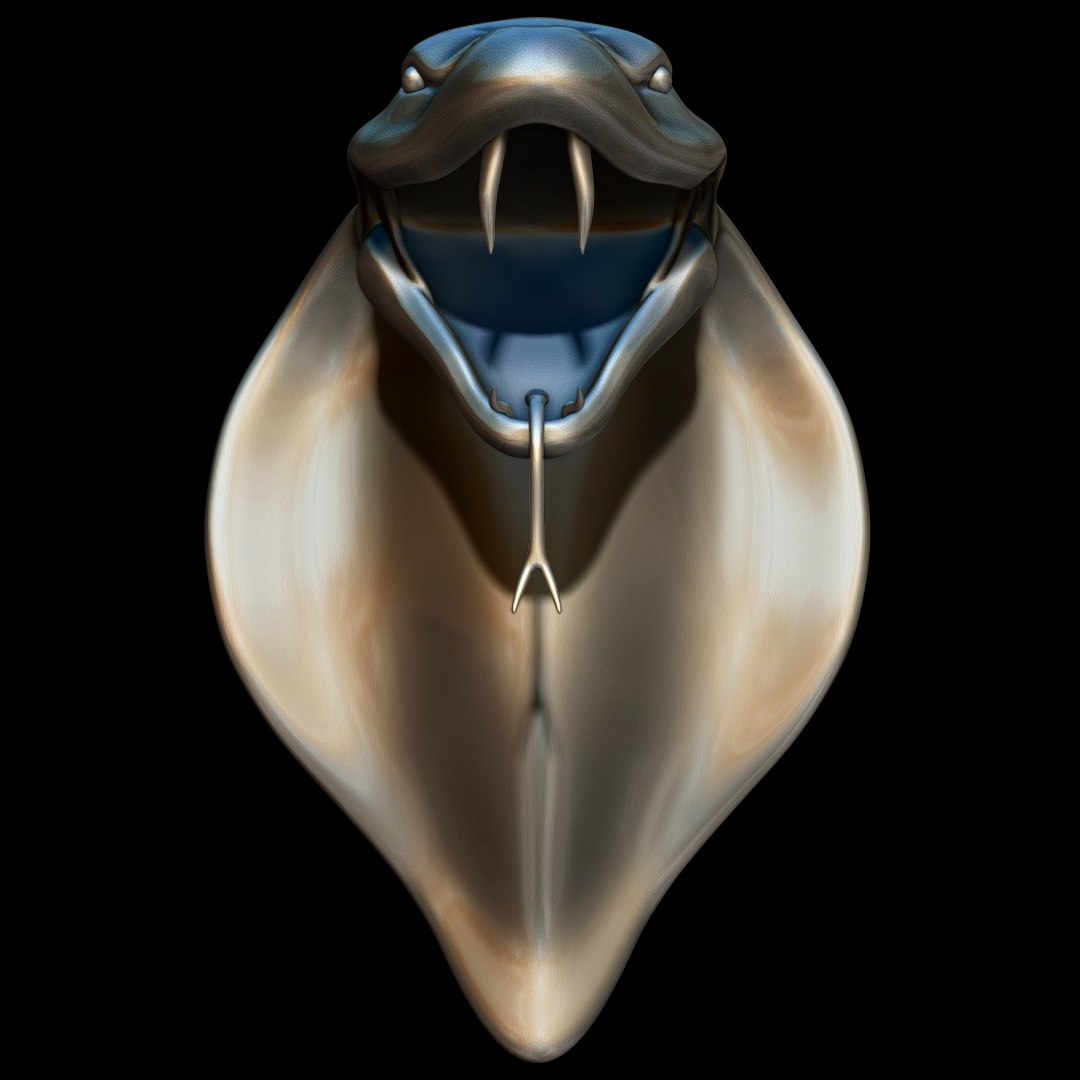 3d Snake Head Sculpture