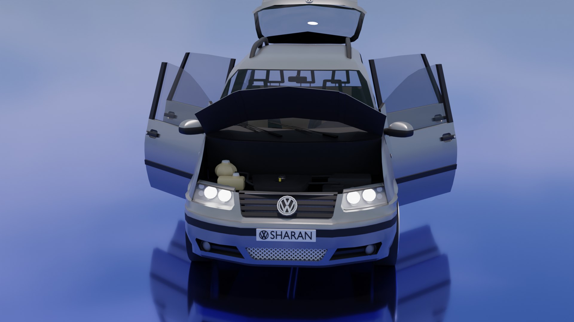 Vw Sharan 2010 3D Model - TurboSquid 2104316