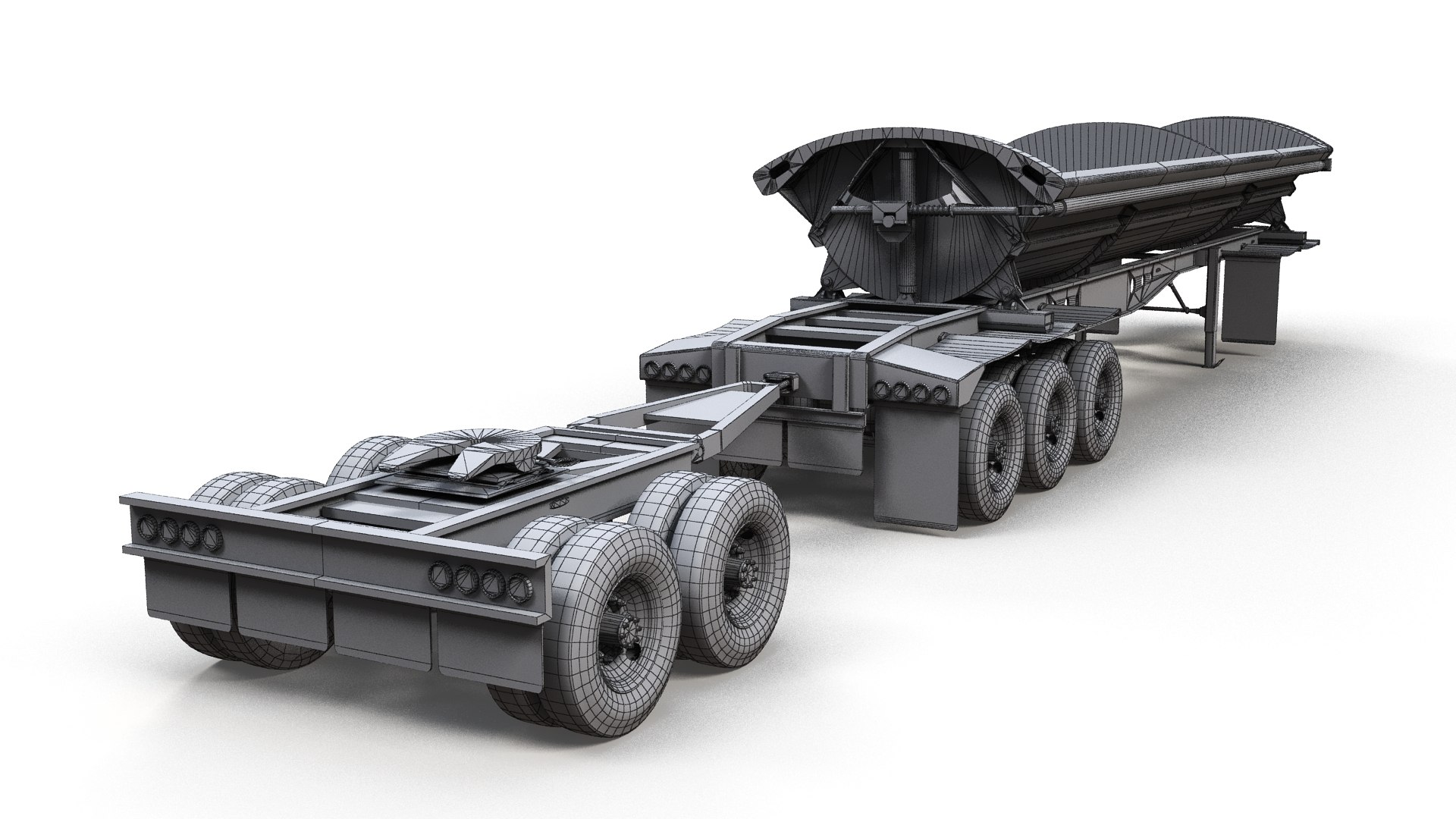 Side Dump Trailer 3D Model - TurboSquid 2275568