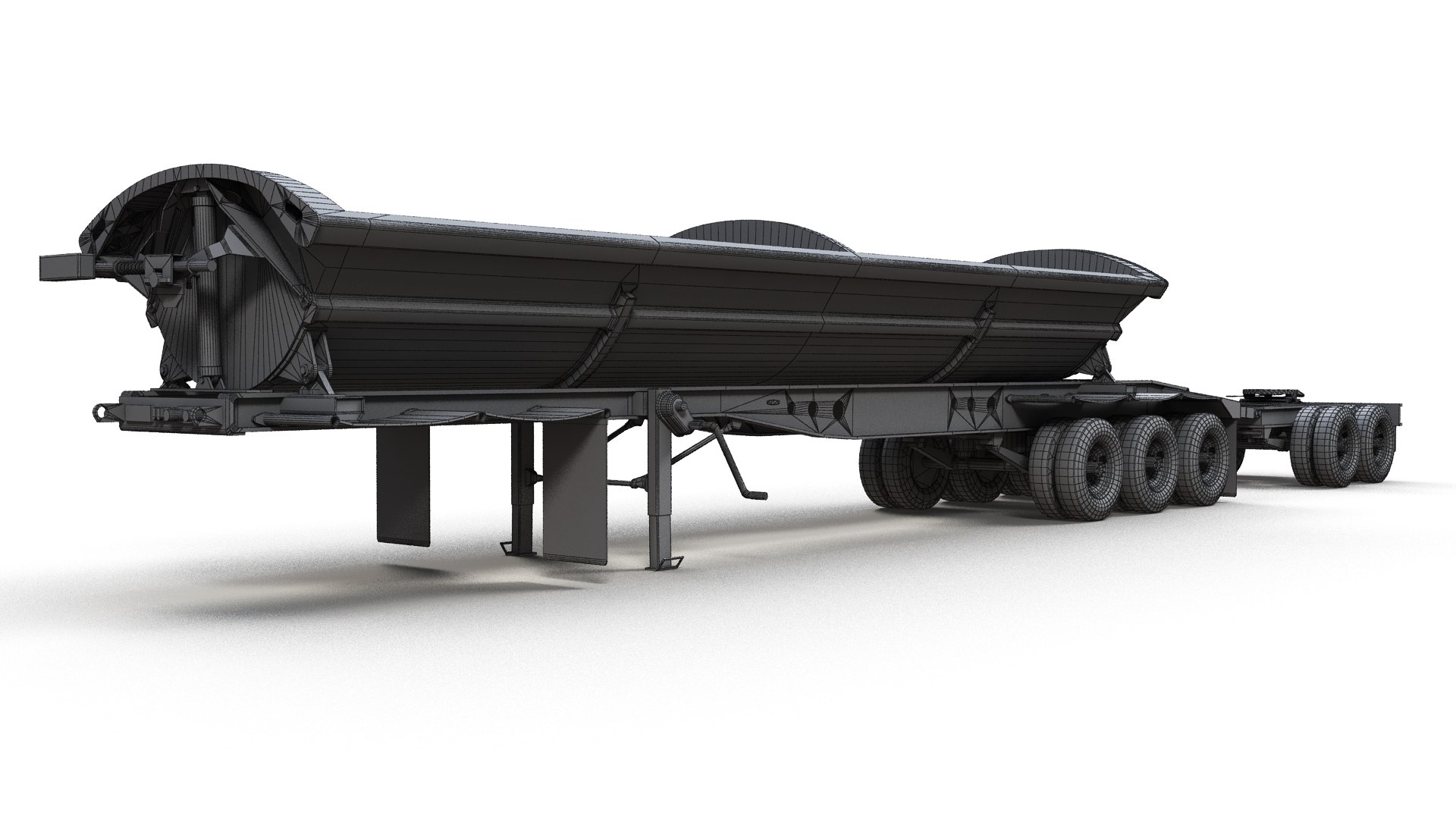 Side Dump Trailer 3D Model - TurboSquid 2275568