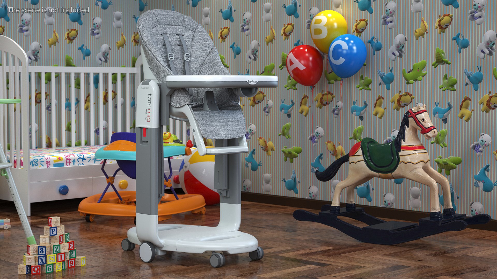 3D Peg Perego High Chair Tatamia Vertical Grey Model - TurboSquid 2164621