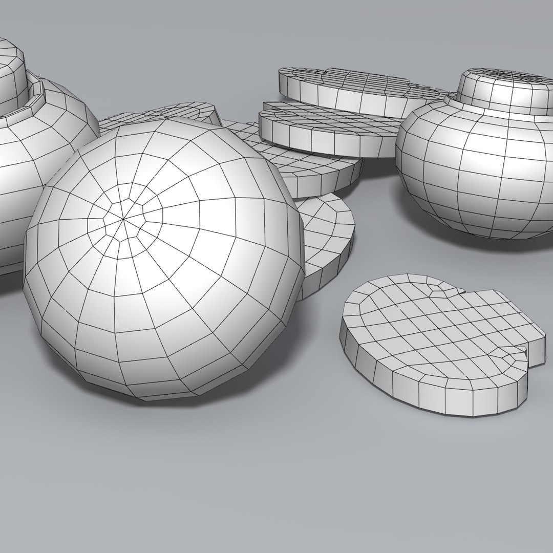 3dsmax White Closed Cup Mushroom