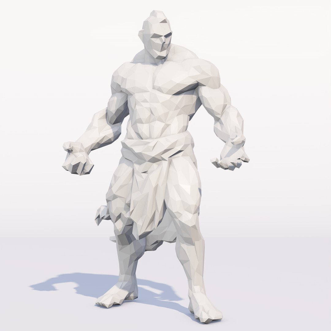 3D Muscular Man Low Poly - TurboSquid 2381948