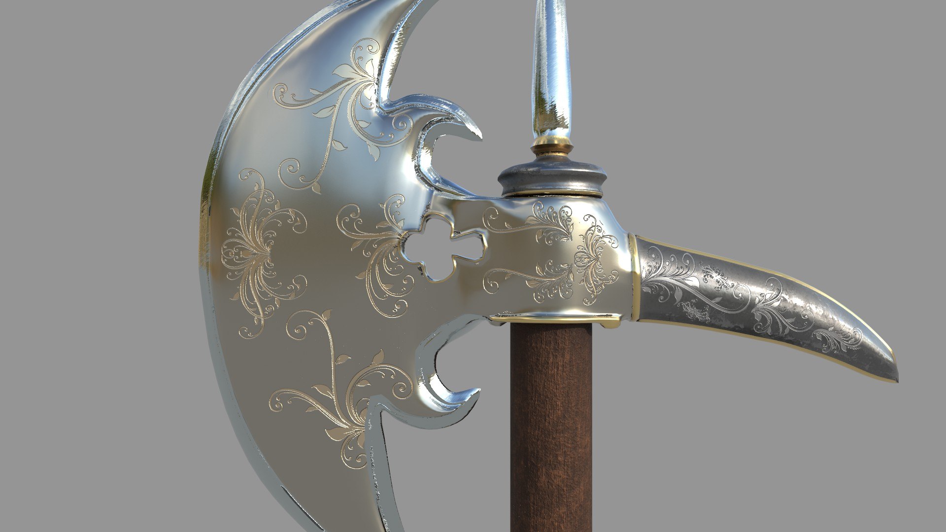 Medieval Halberd 3D Model - TurboSquid 1899330