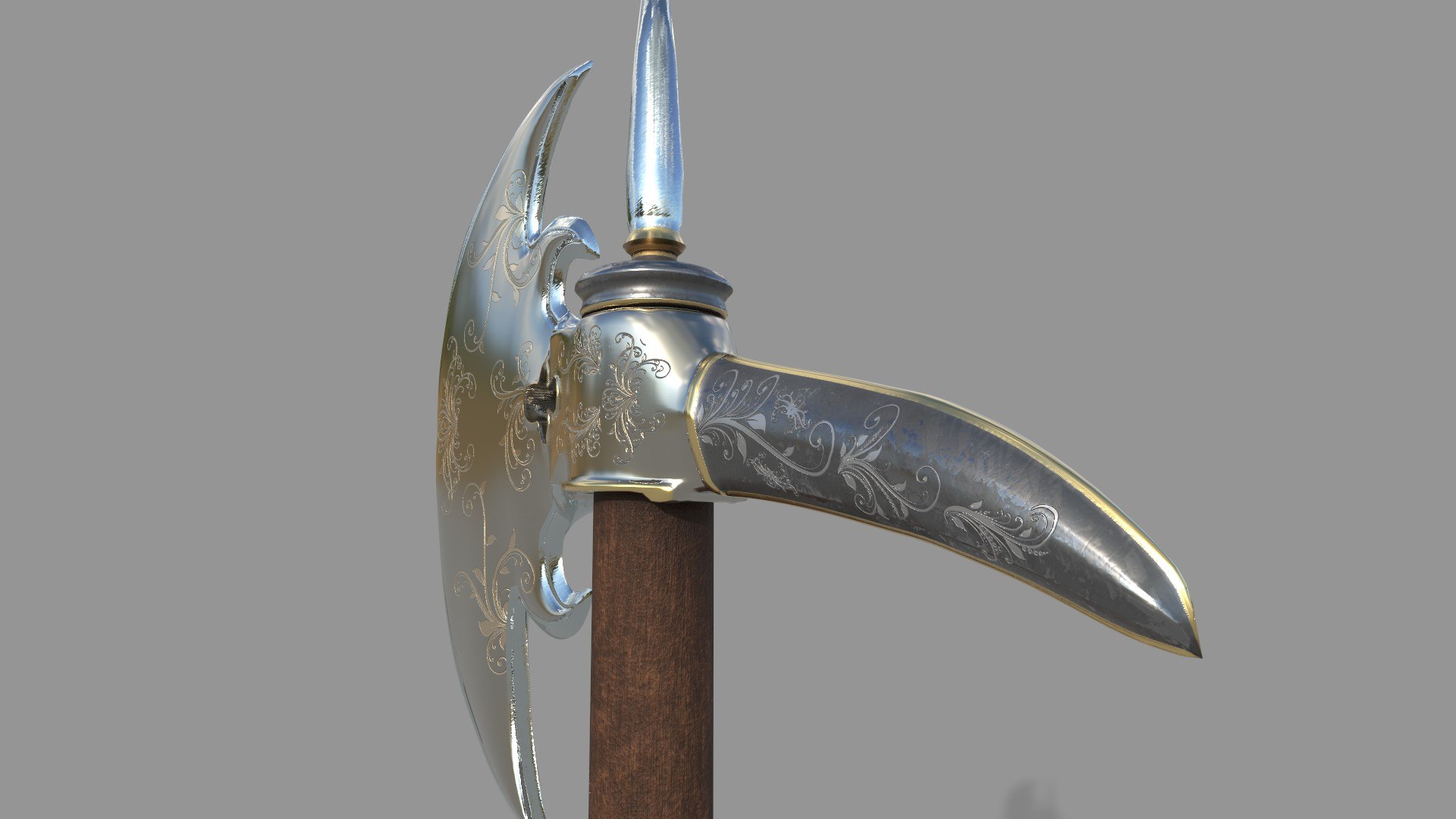 Medieval Halberd 3D Model - TurboSquid 1899330