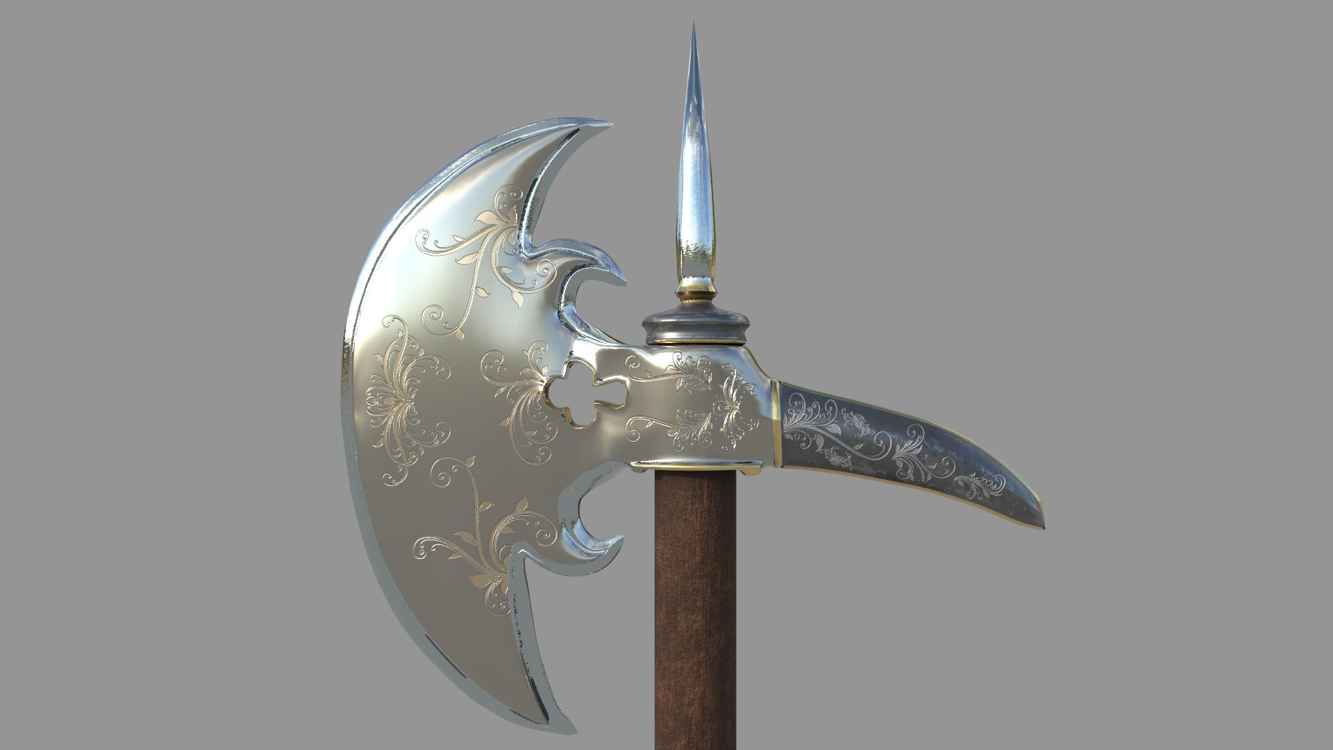 Medieval Halberd 3D Model - TurboSquid 1899330