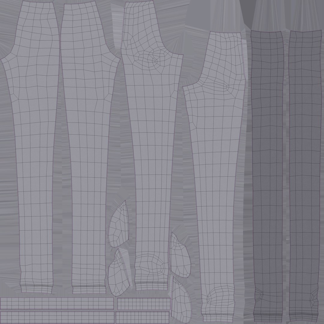 3D Sweatpants Female 2v PBR model - TurboSquid 1812917