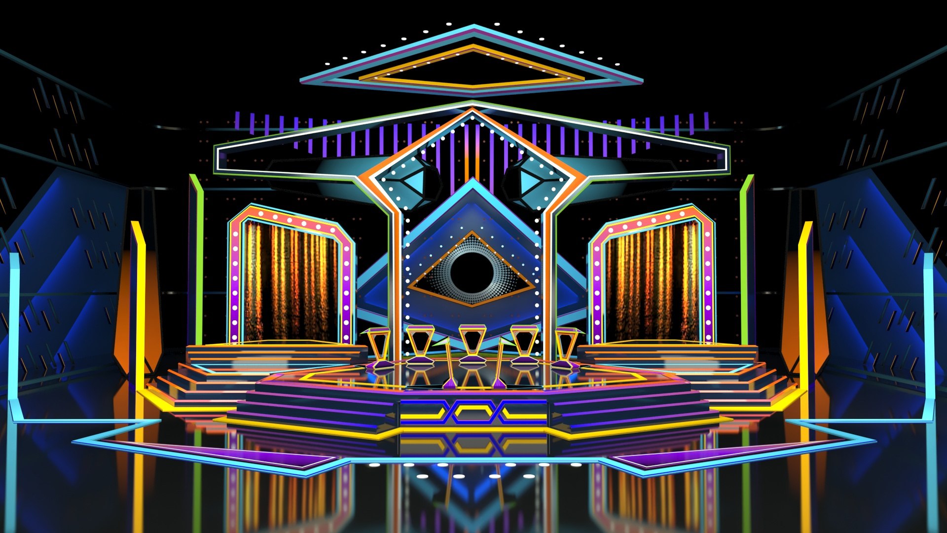 Tv Studio Design 3D Model - TurboSquid 1871900