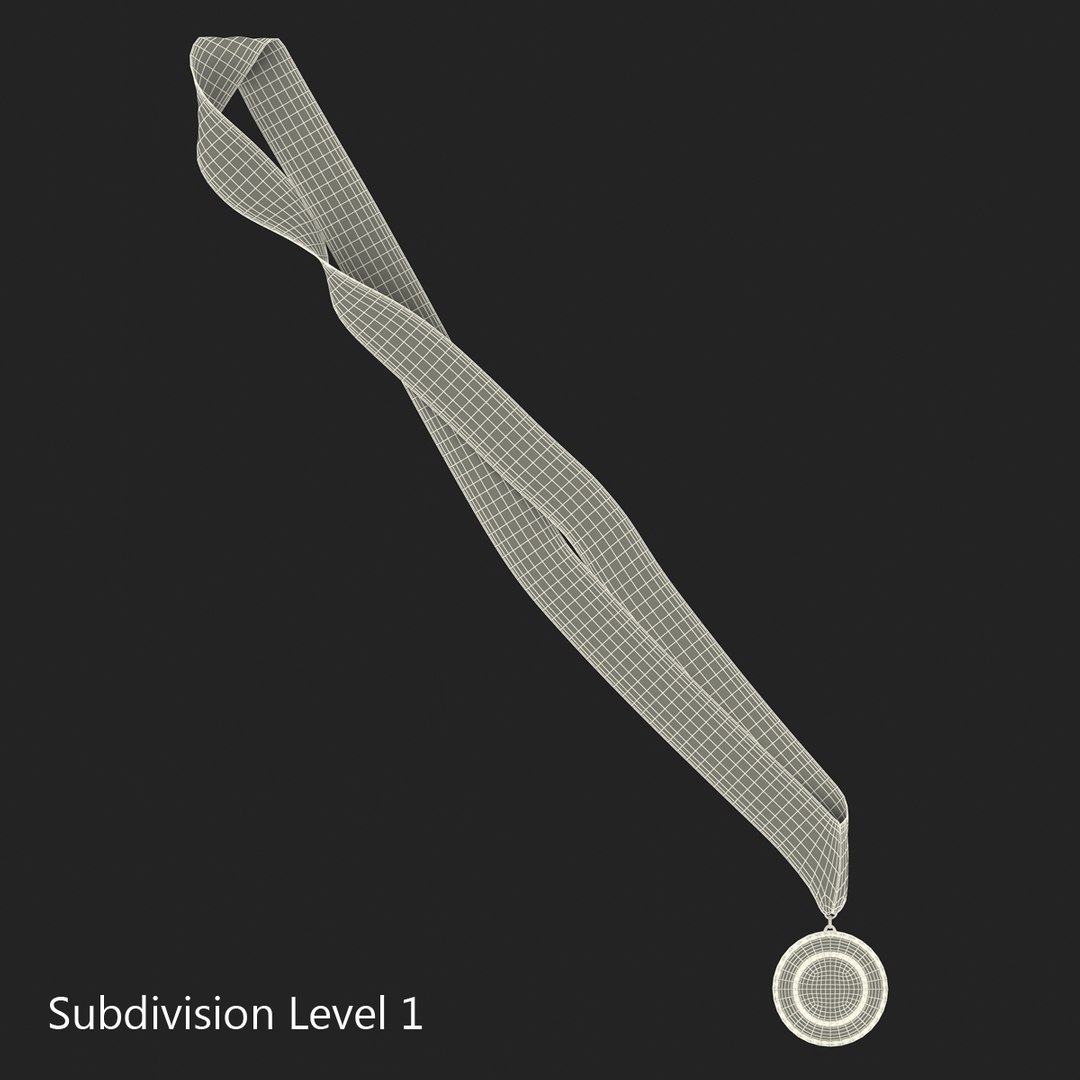 Award Medal 2 Silver 3d 3ds