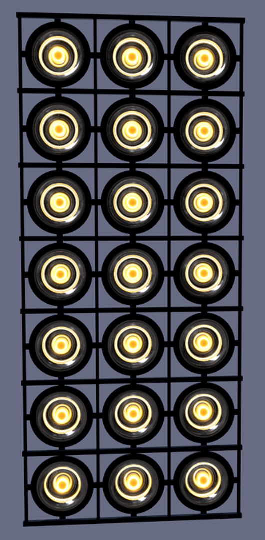 3d model rack ring lights