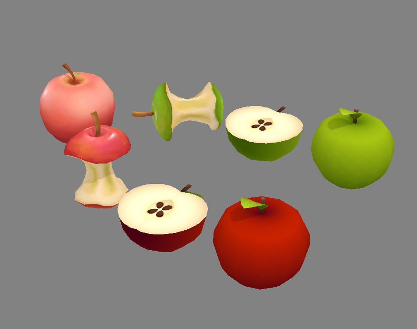 Apple Core Green 3D Model - TurboSquid 1687346