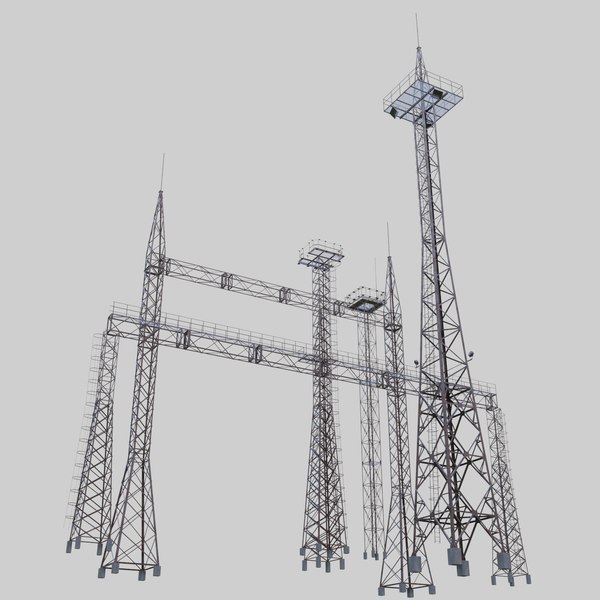 3D power tower electric model - TurboSquid 1663081