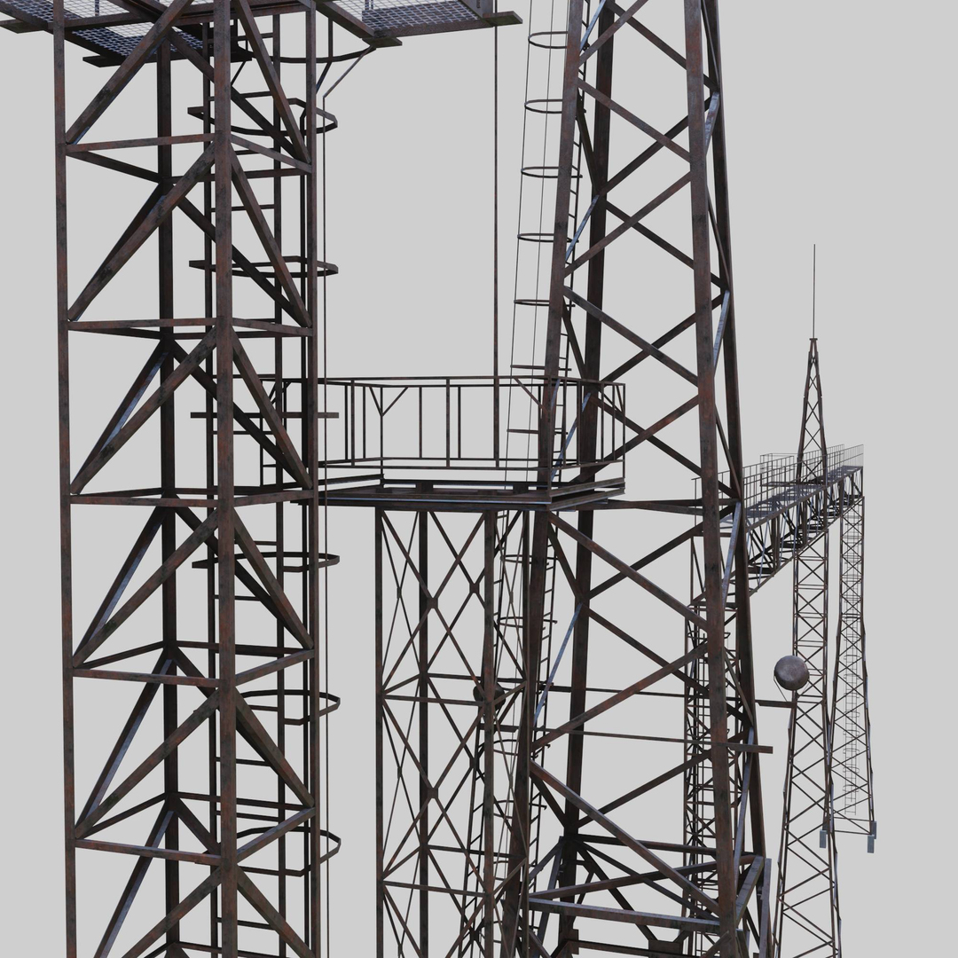 3D power tower electric model - TurboSquid 1663081