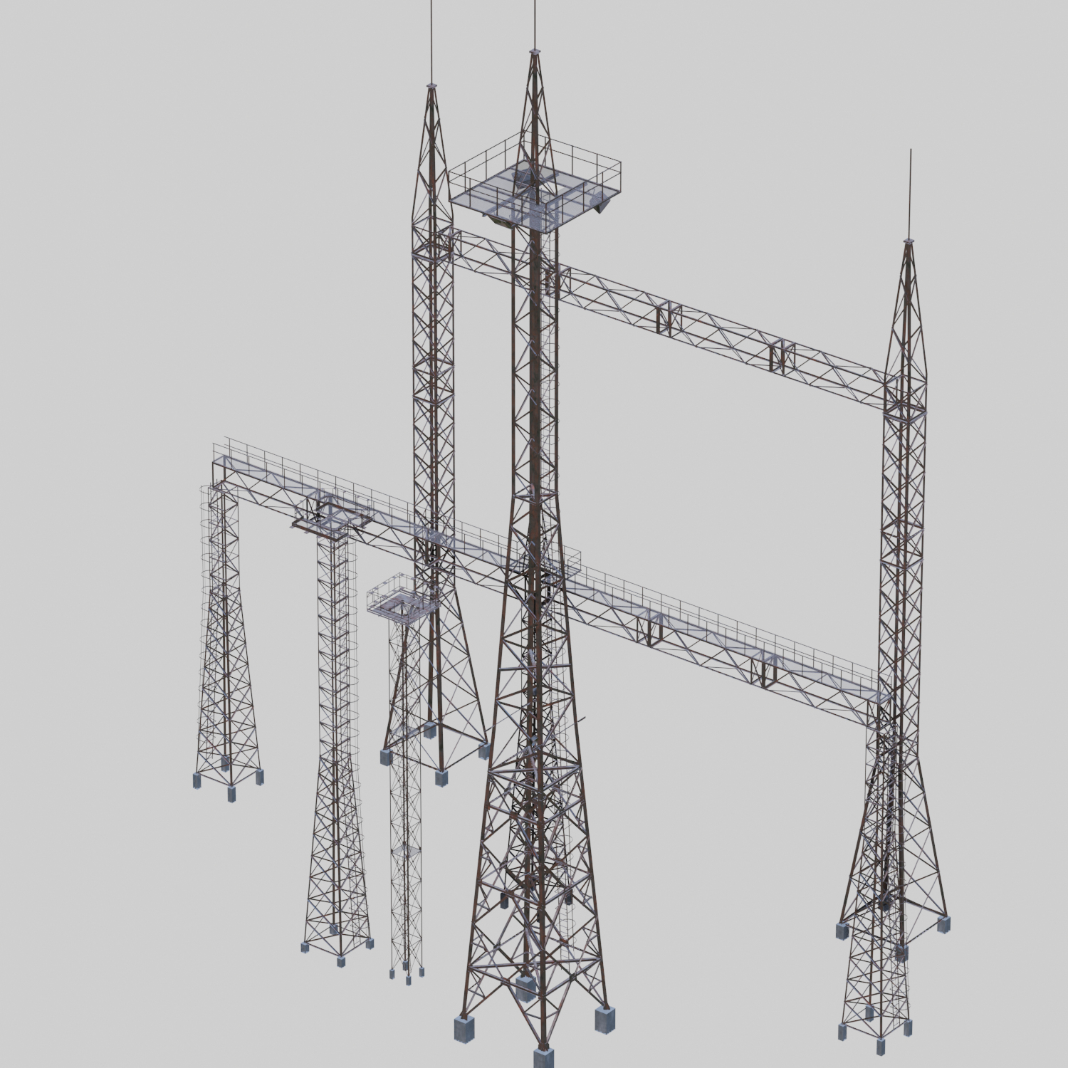 3D power tower electric model - TurboSquid 1663081