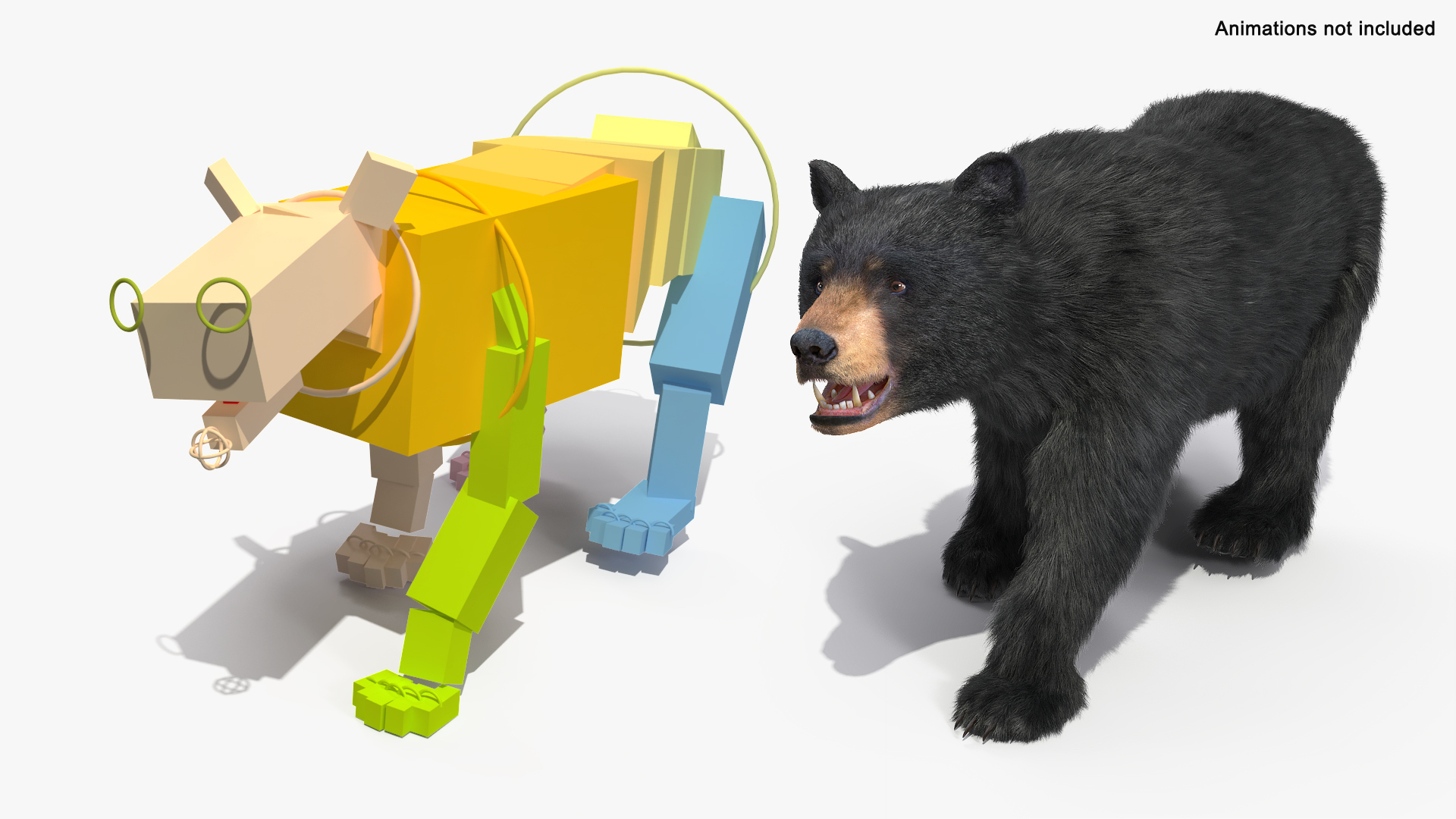 3D Young Black Bear Fur Rigged - TurboSquid 2270303