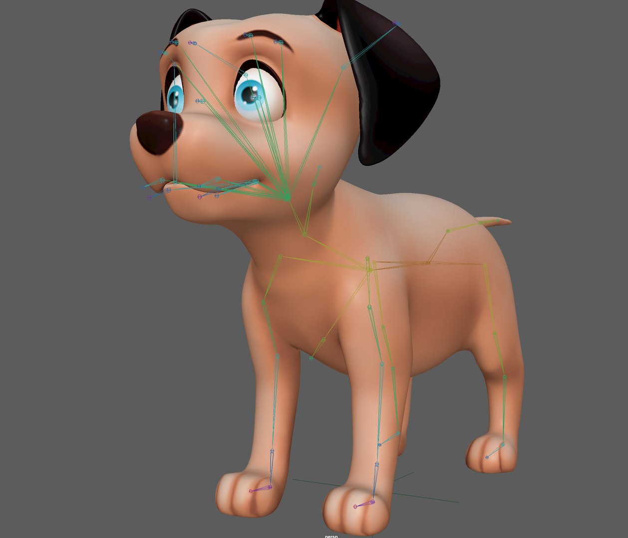 Cartoon Cute Puppy Dog Rig 3D - TurboSquid 1887323