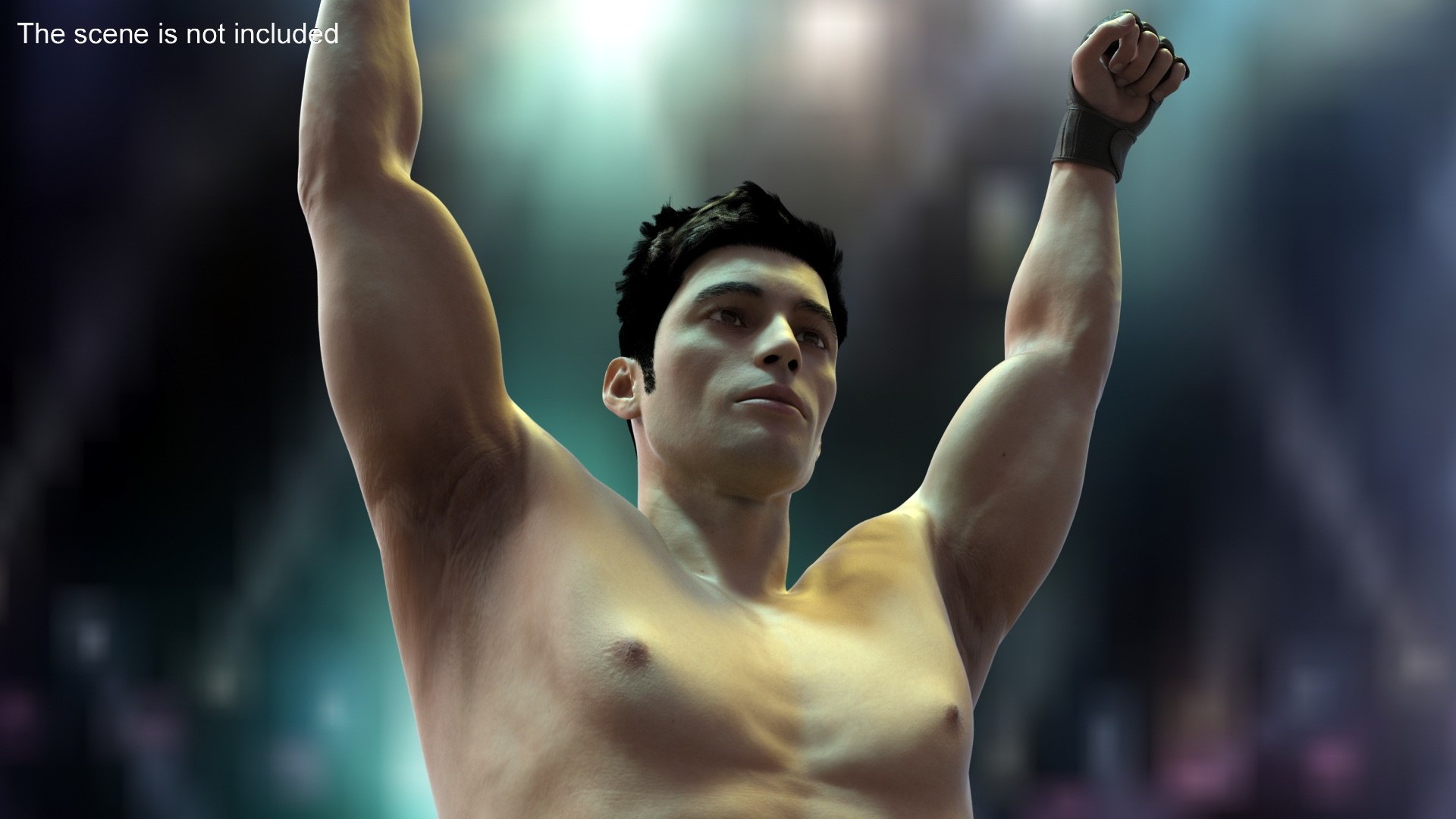 Ufc Mma Fighter In Victory Pose Fur Model Turbosquid