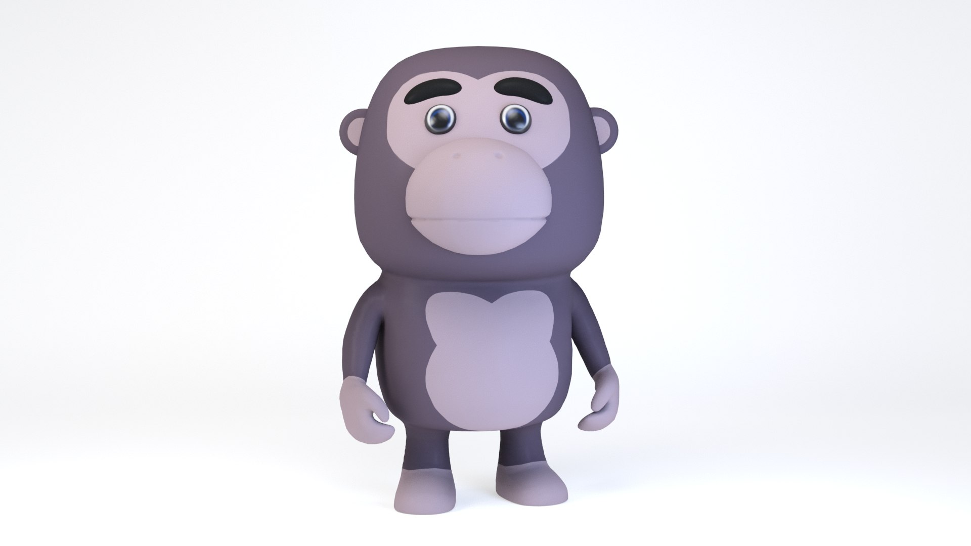 3D Cartoonish Humanoid Gorilla Character Low-poly 3D Model - TurboSquid ...