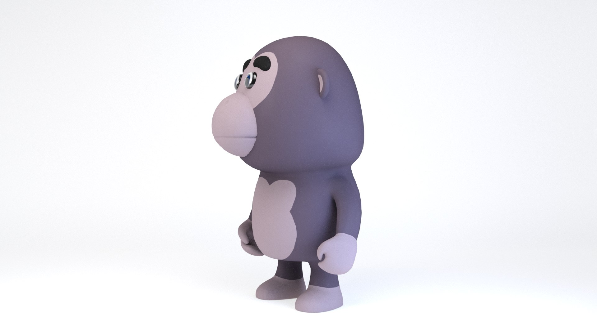 3D Cartoonish Humanoid Gorilla Character Low-poly 3D Model - TurboSquid ...