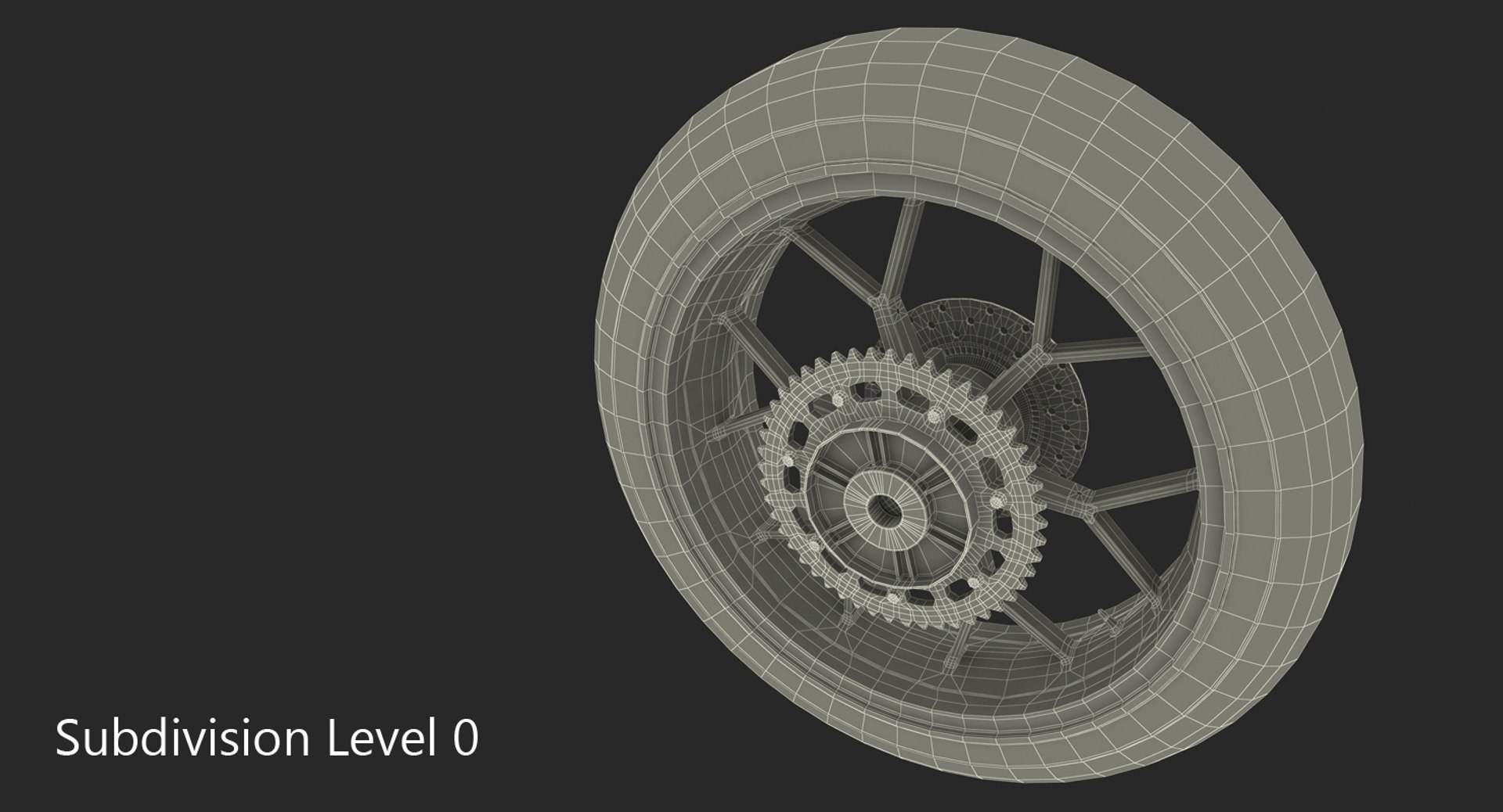 3d sport motorcycle wheel model