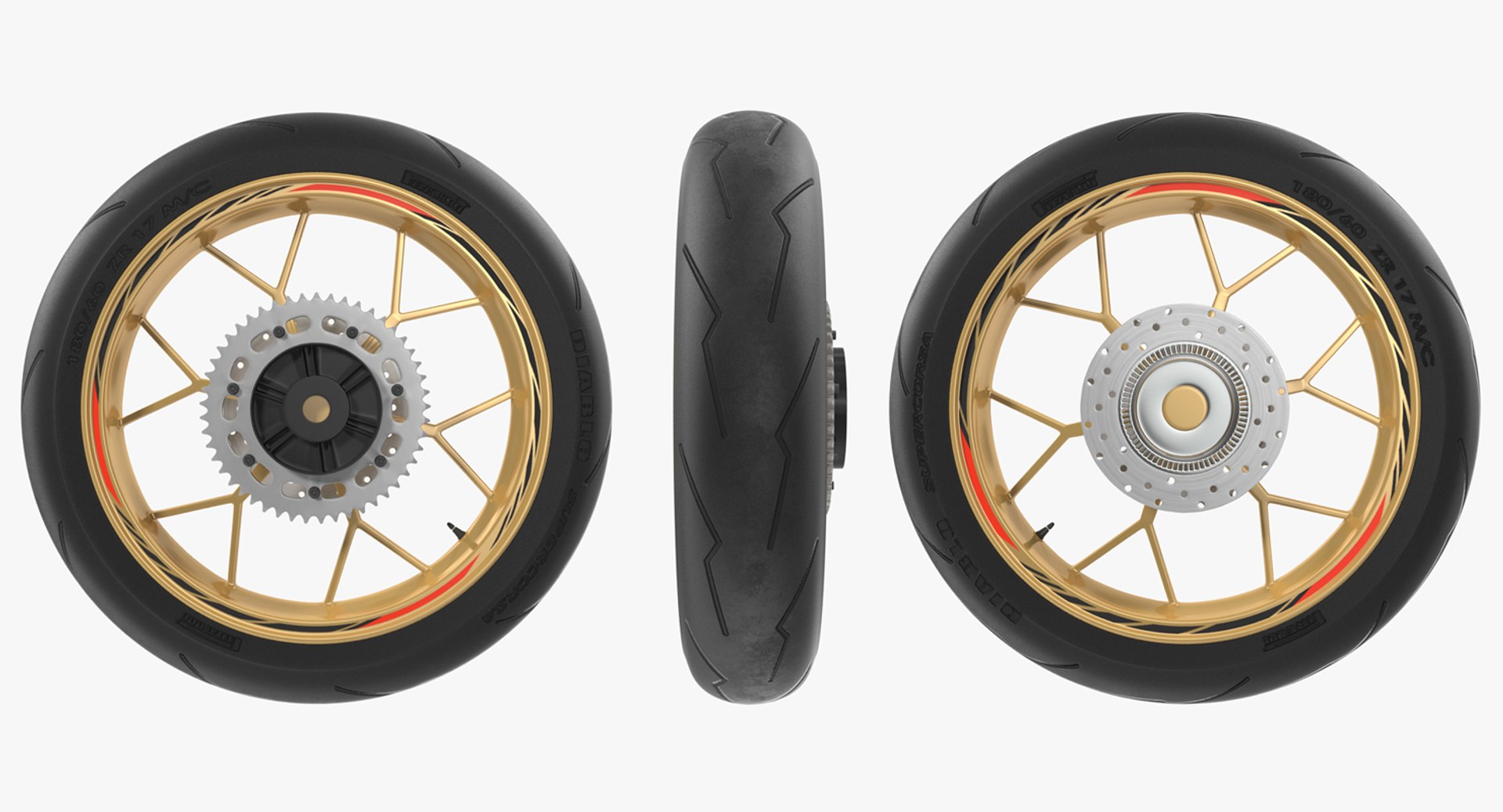 3d sport motorcycle wheel model
