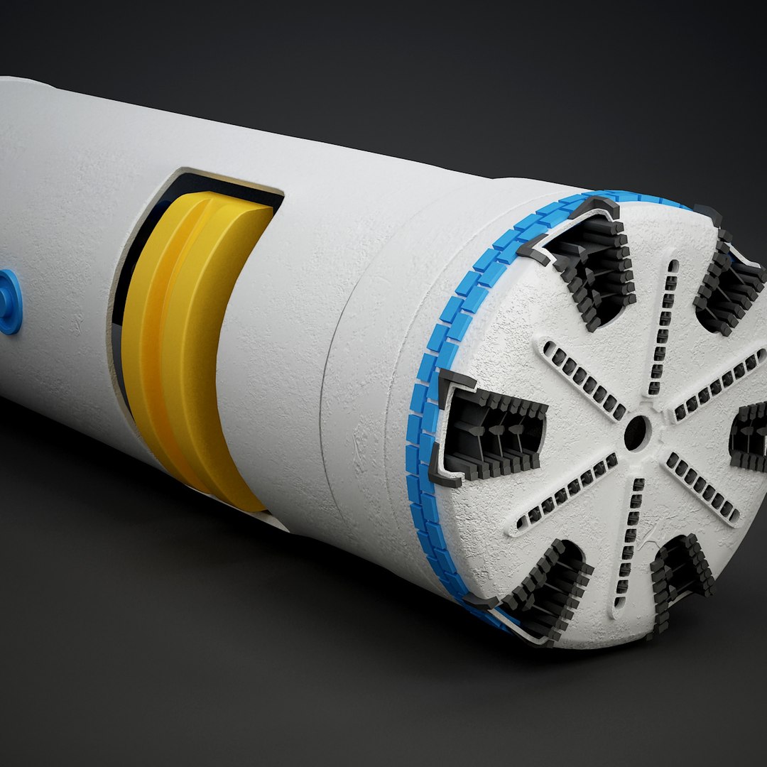 Tunnel Boring Machine 3d Model