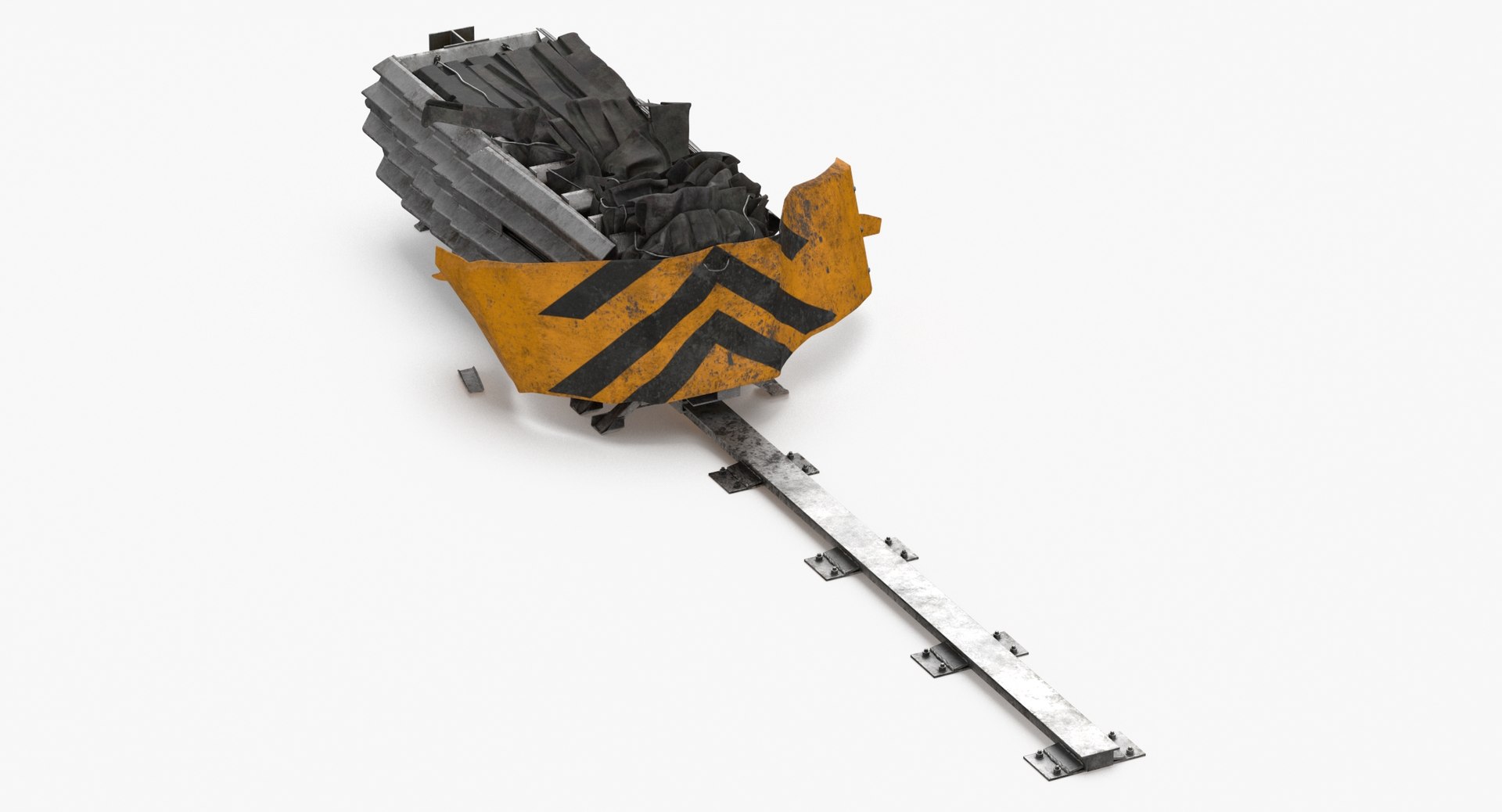 Crash Cushions 1 Damaged 3D model - TurboSquid 1913195