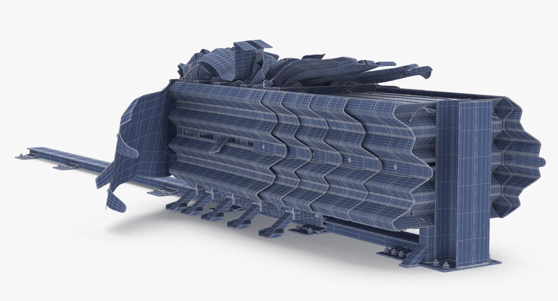 Crash Cushions 1 Damaged 3D model - TurboSquid 1913195