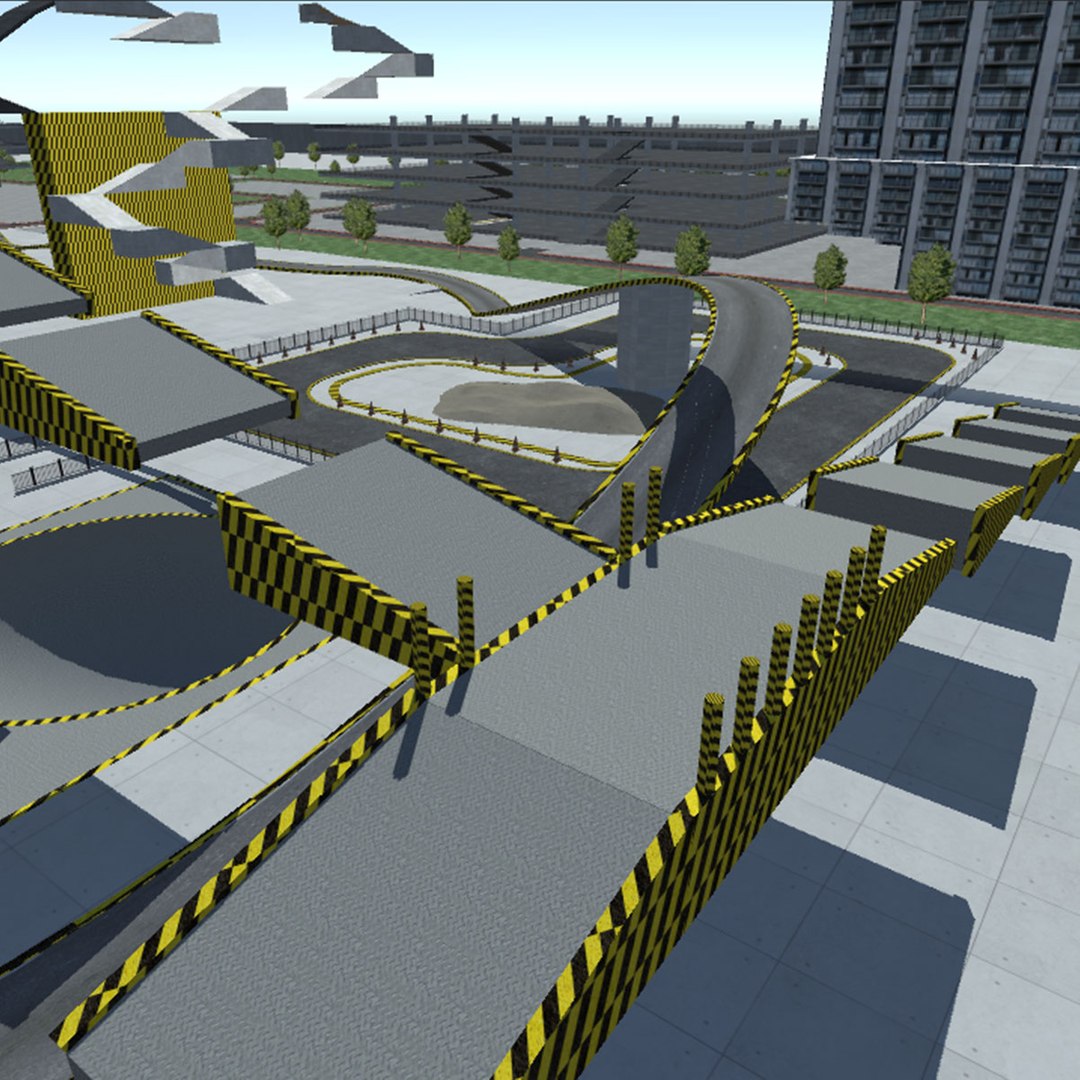 Low Poly Car Stunt Game Environment With Texture 3D model - TurboSquid ...