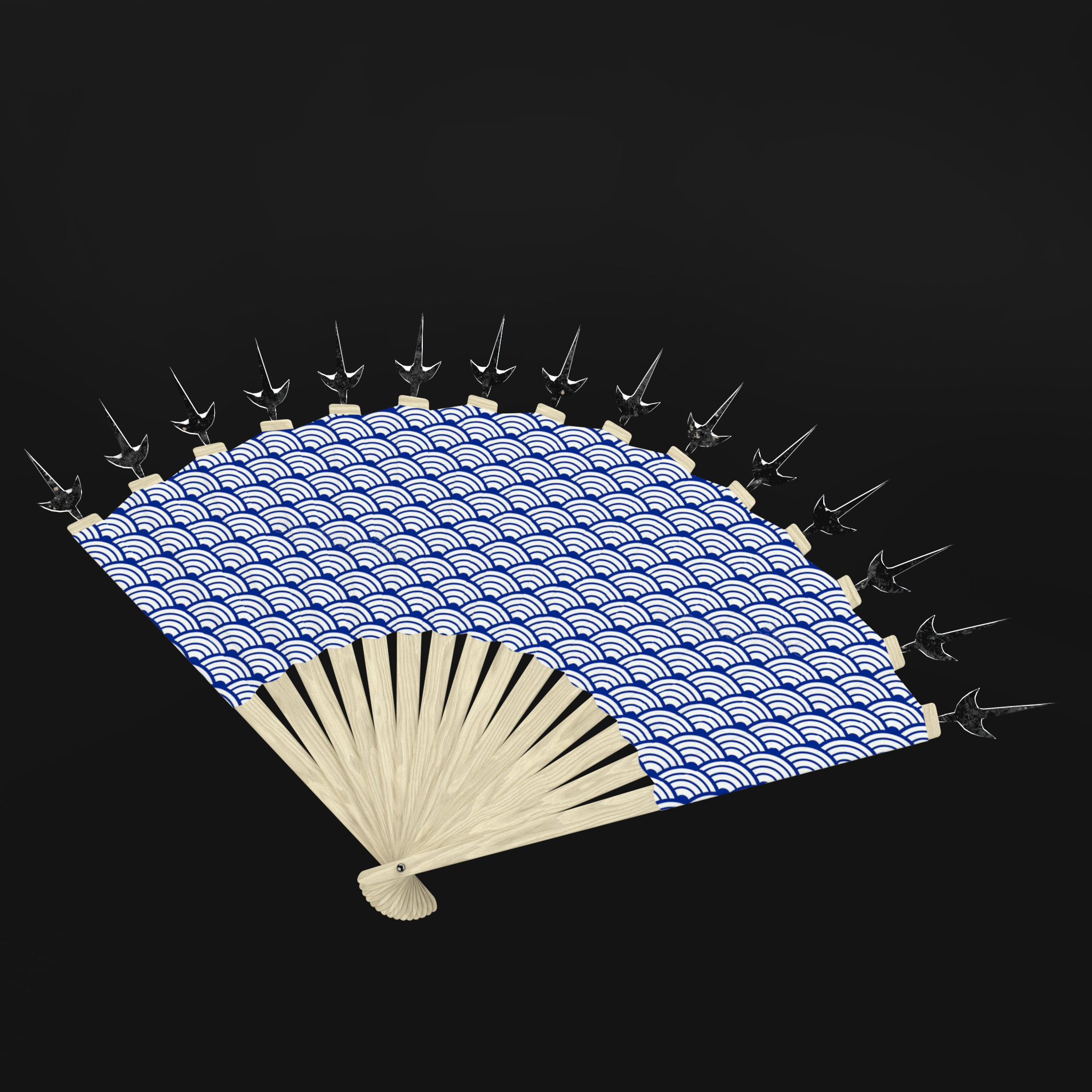 3D Japanese War Fan - TurboSquid 1825944