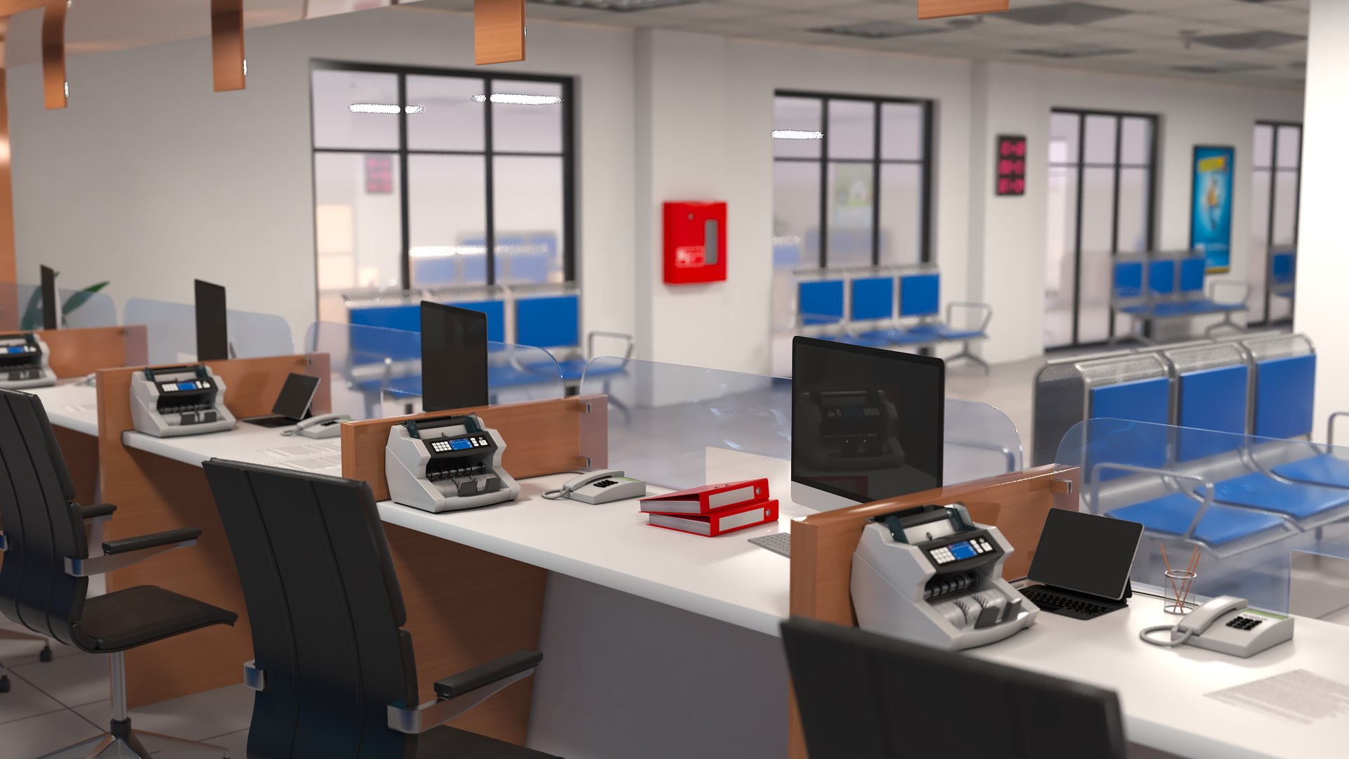 3D Bank Room Interior And Vault Model - TurboSquid 2260423