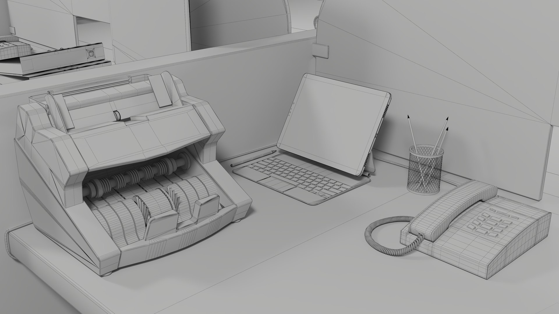 3D Bank Room Interior And Vault Model - TurboSquid 2260423