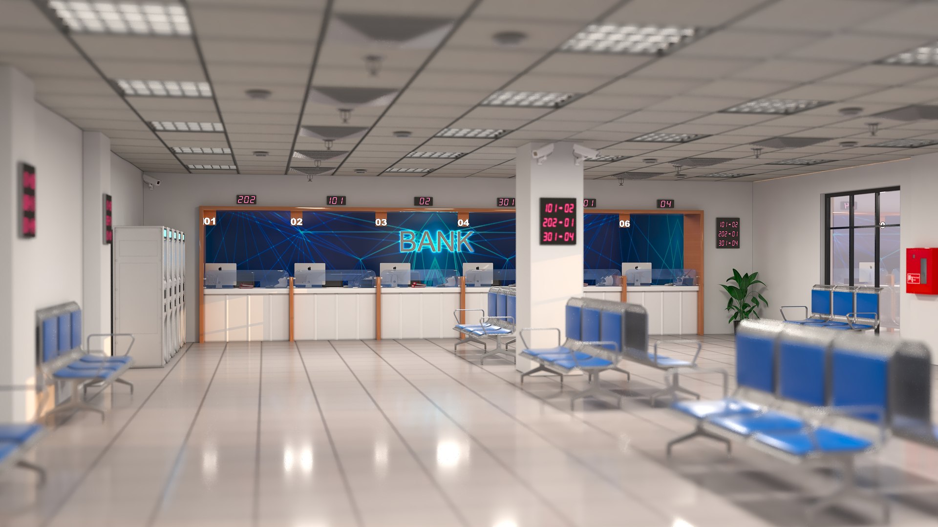 3D Bank Room Interior And Vault Model - TurboSquid 2260423