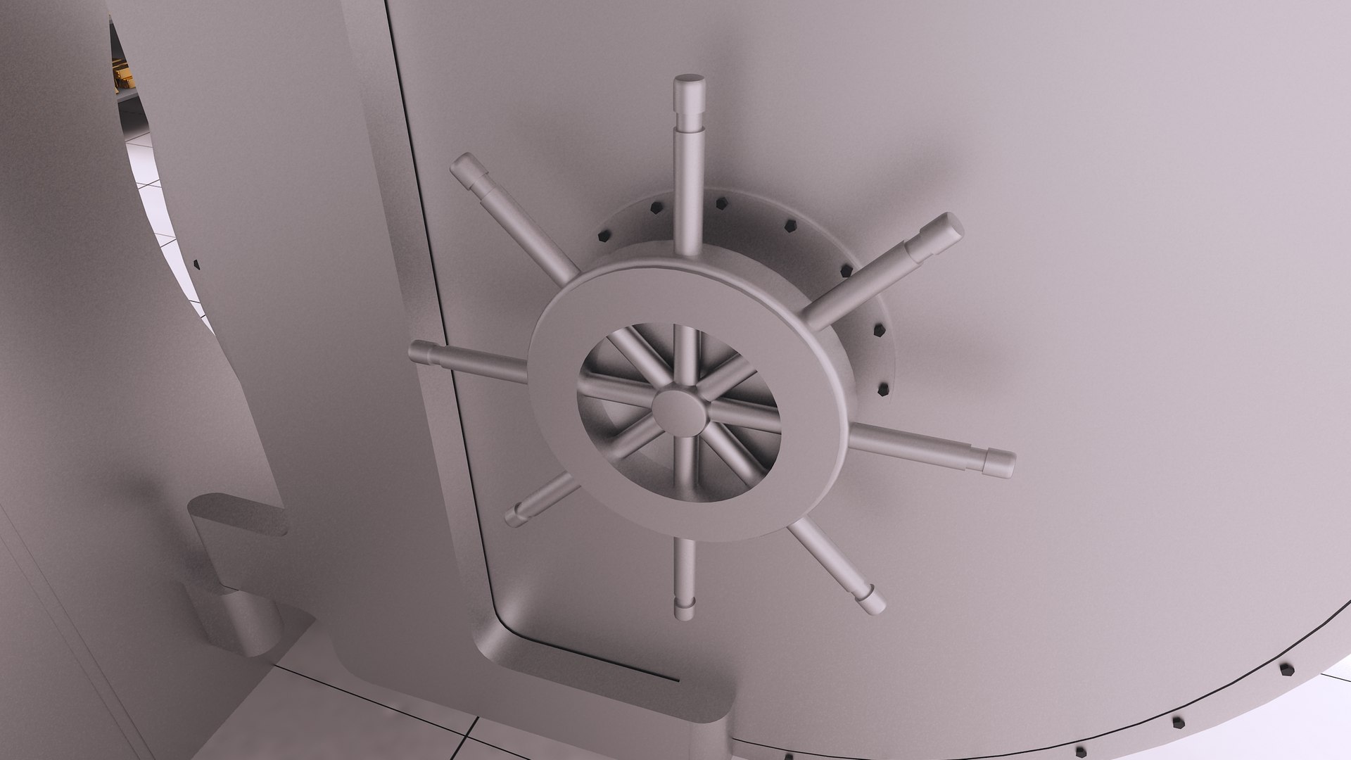 3D Bank Room Interior And Vault Model - TurboSquid 2260423