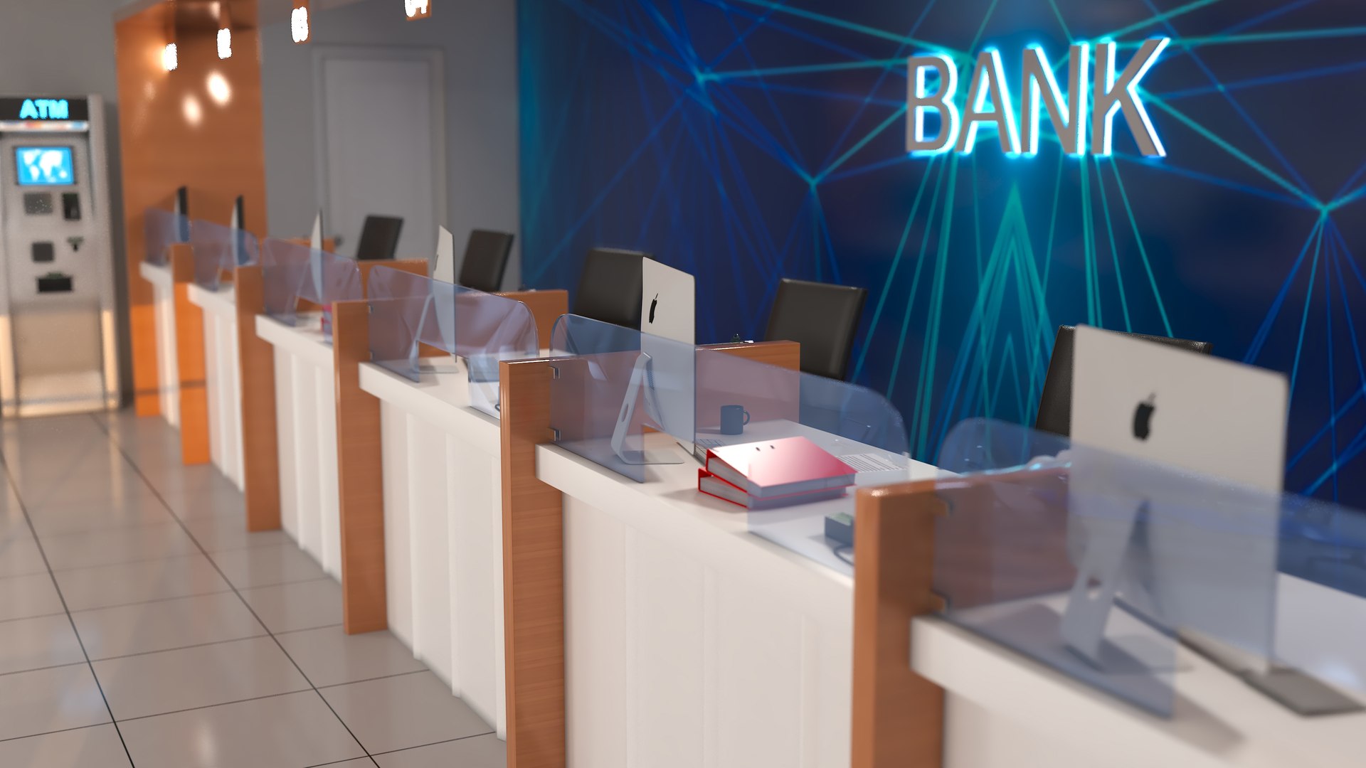 3D Bank Room Interior And Vault Model - TurboSquid 2260423