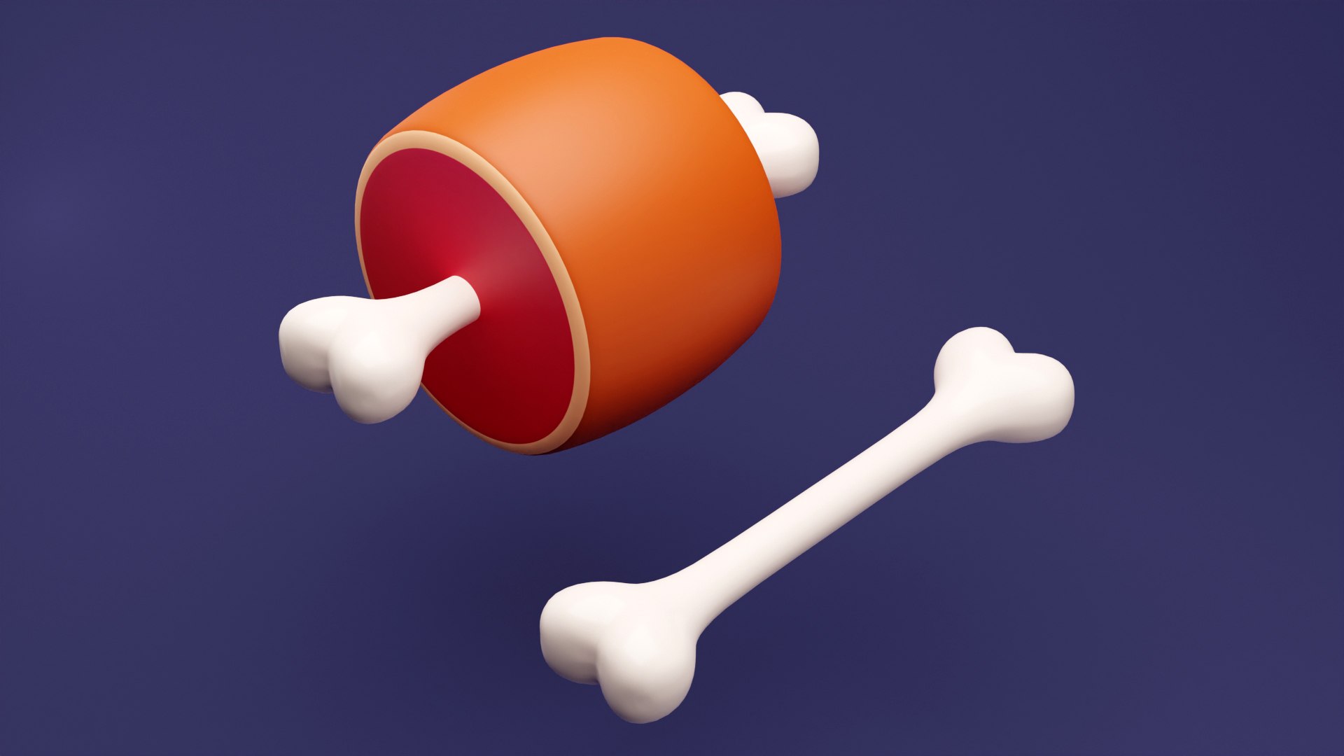 3D Emoji Meat On Bone And Bone 001 Upload - TurboSquid 2262333