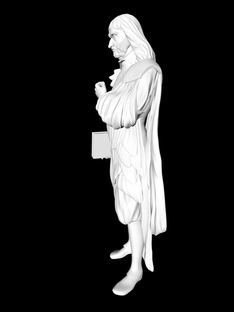 3D Body Rene Descartes Model - TurboSquid 1309244