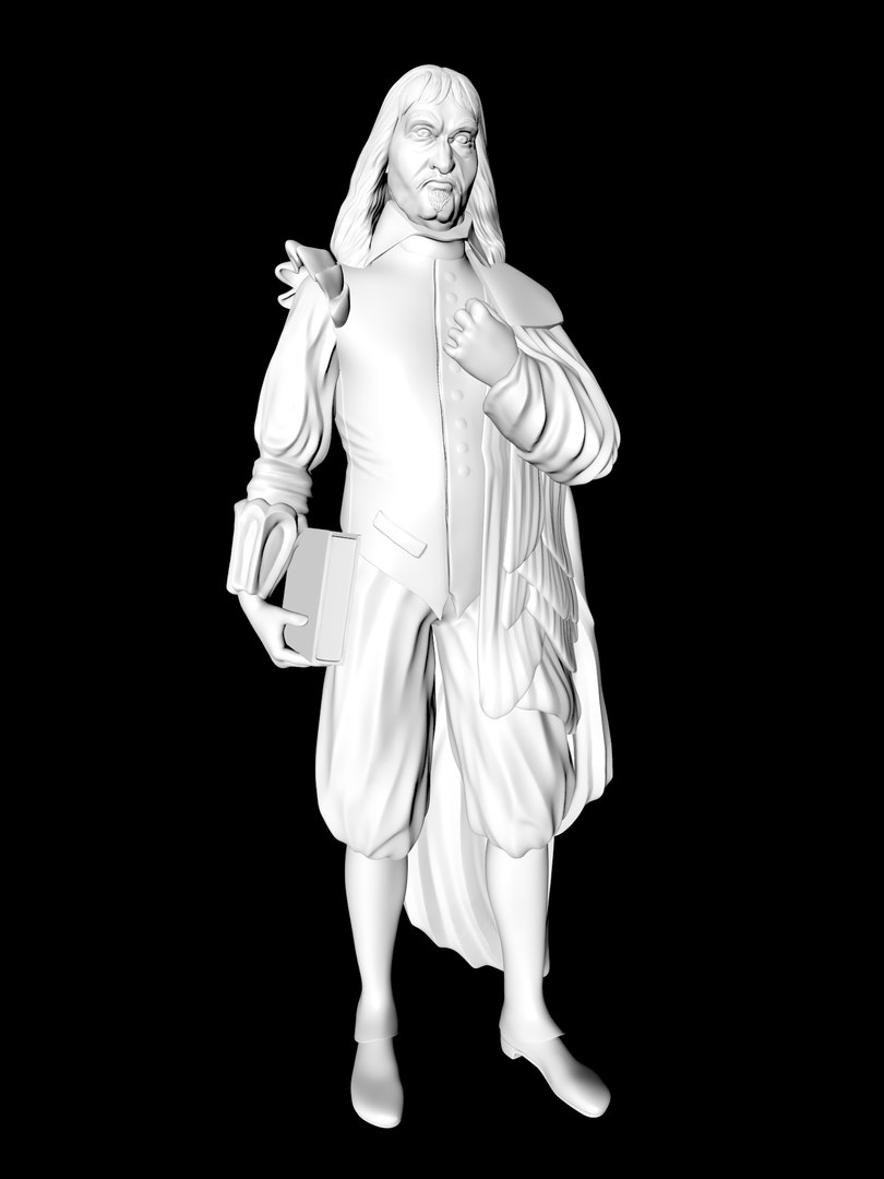 3D Body Rene Descartes Model - TurboSquid 1309244