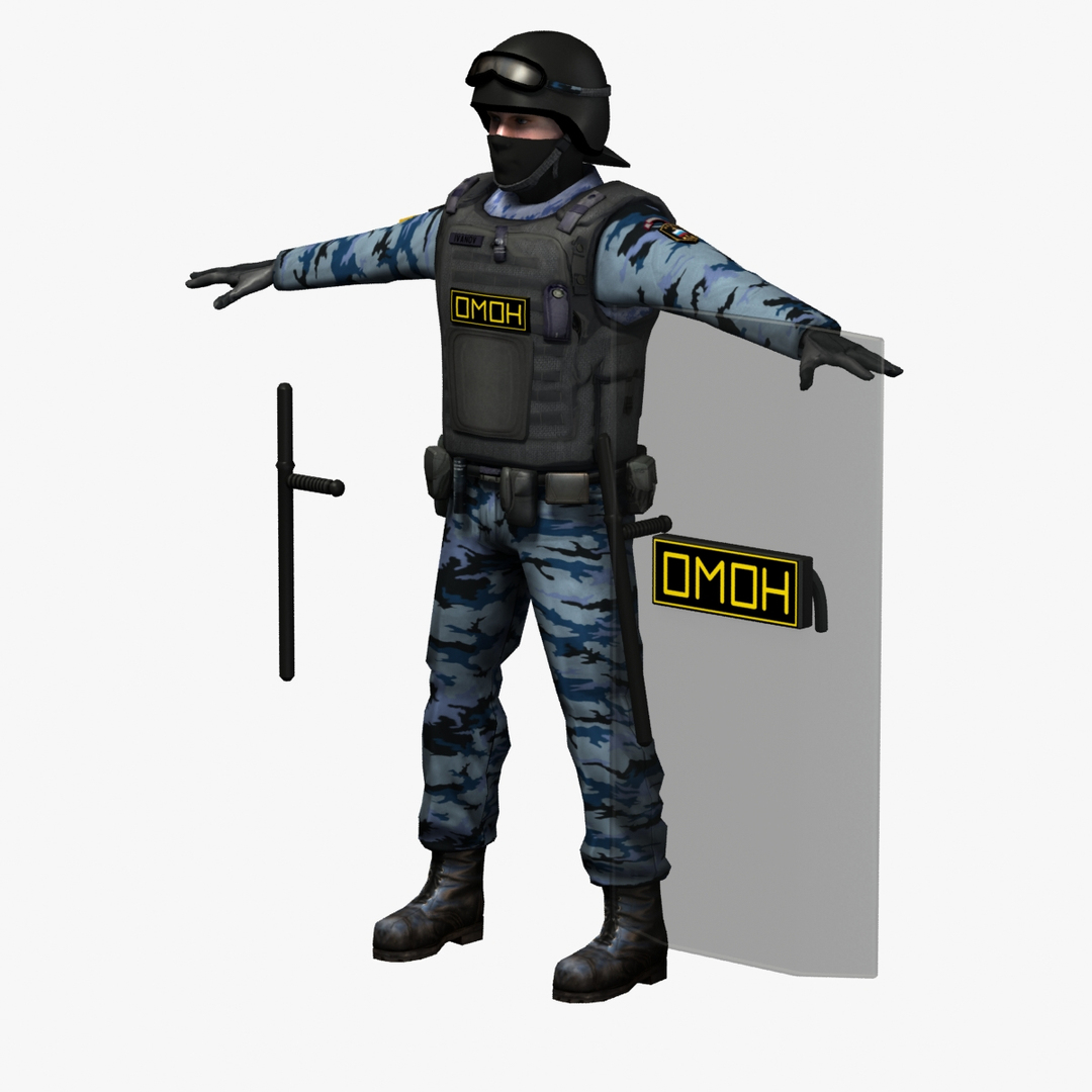 3d Model Omon Russian Police Officer