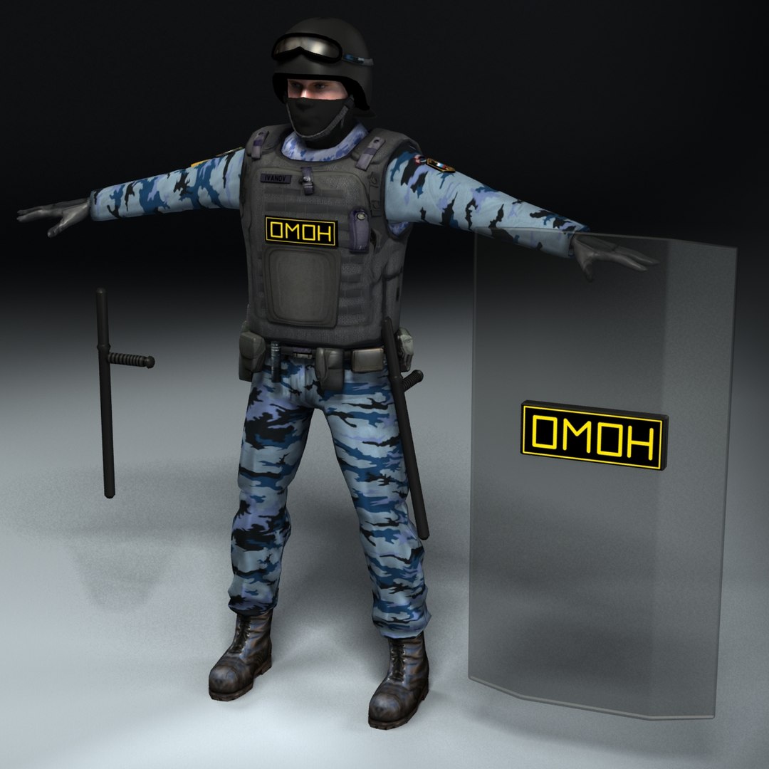3d Model Omon Russian Police Officer